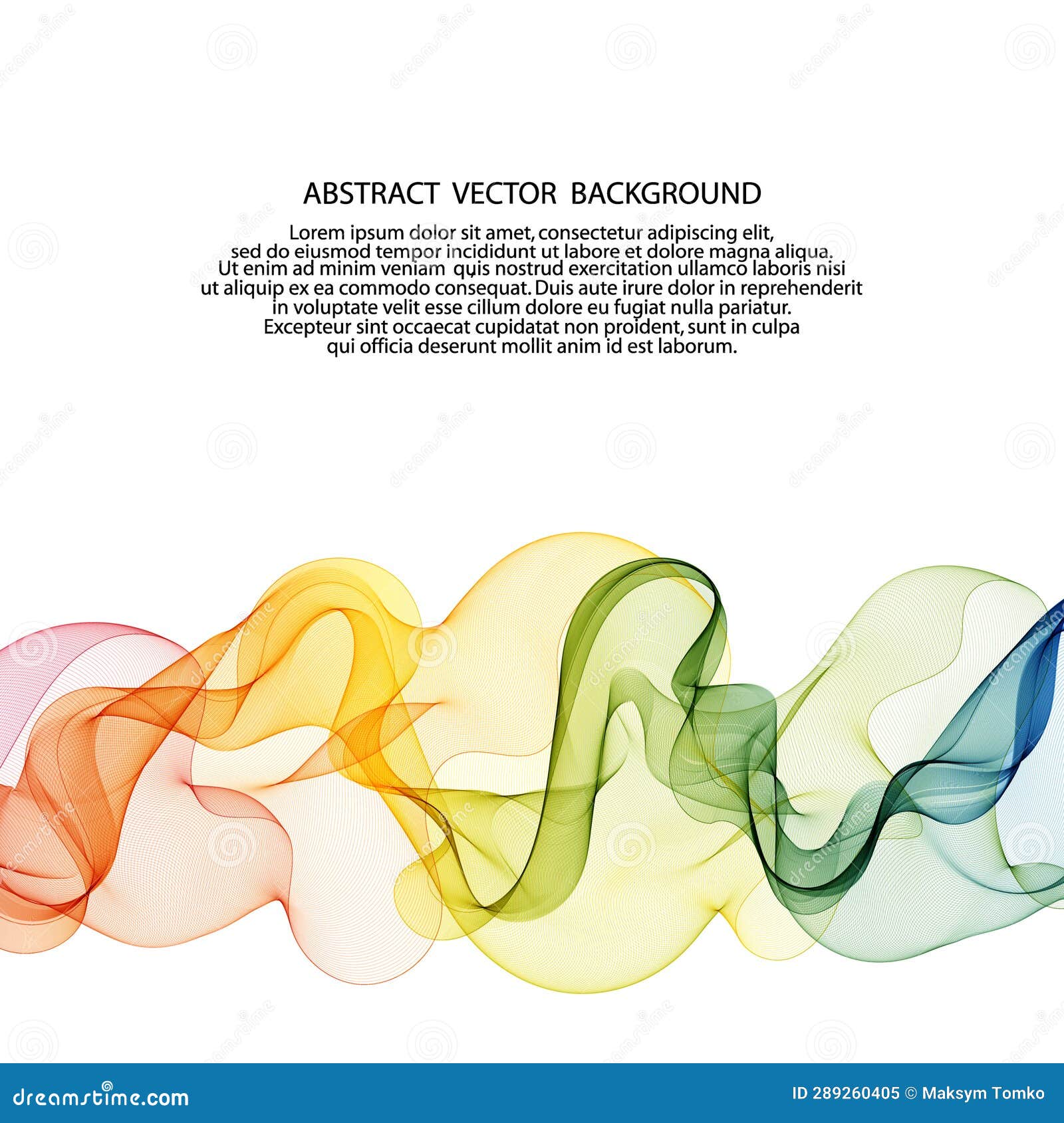 Colorful Design Element Gradient Wave Line Isolated on White Background ...