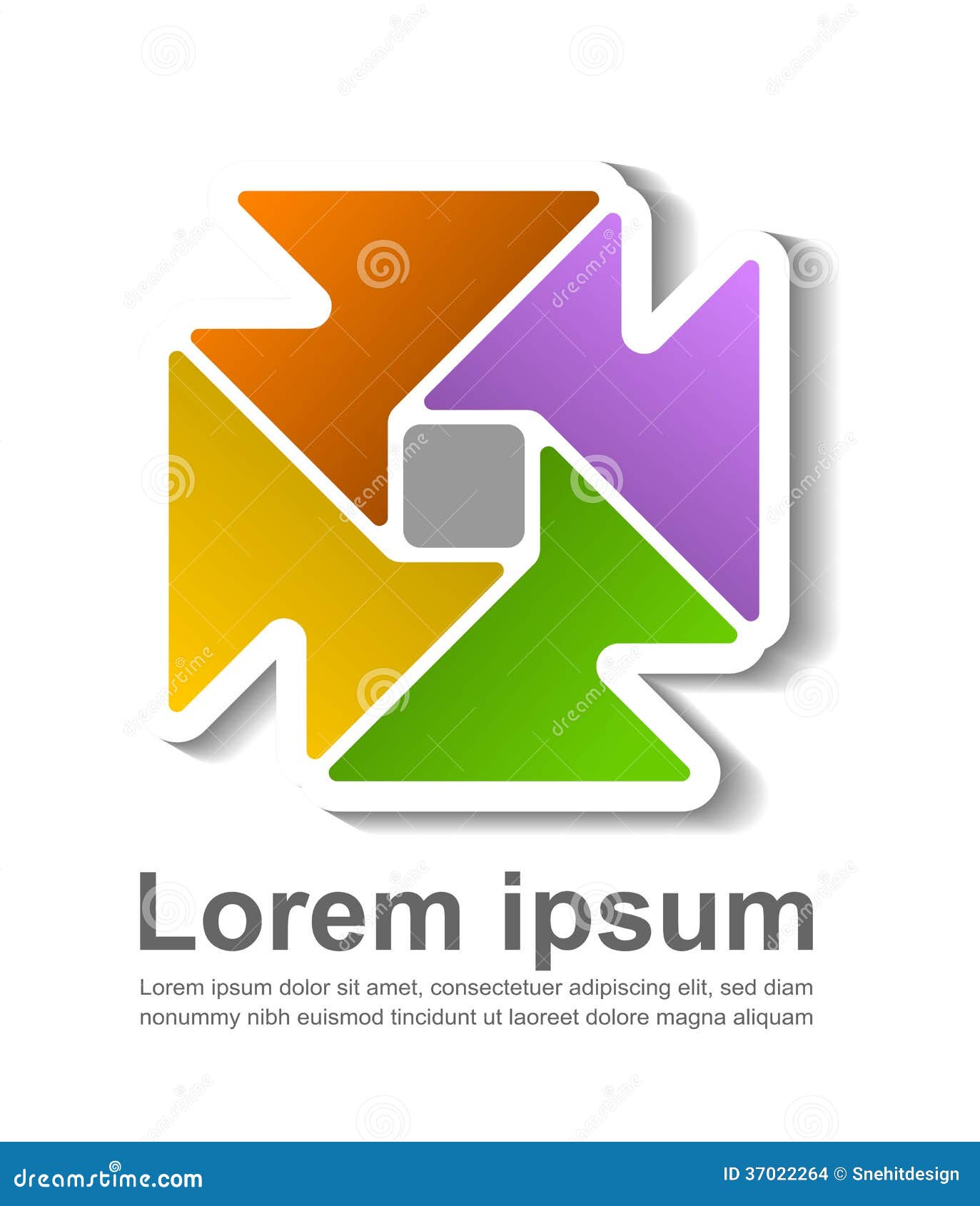 Colorful design element stock illustration. Illustration of branding ...