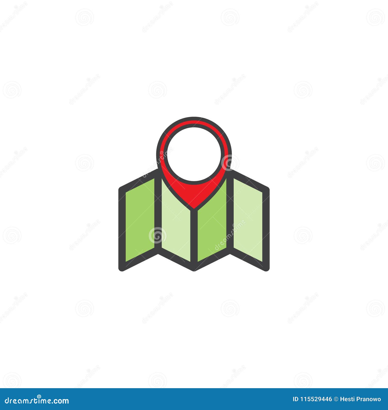 Colorful Design Element Map and Location Mark Stock Vector ...