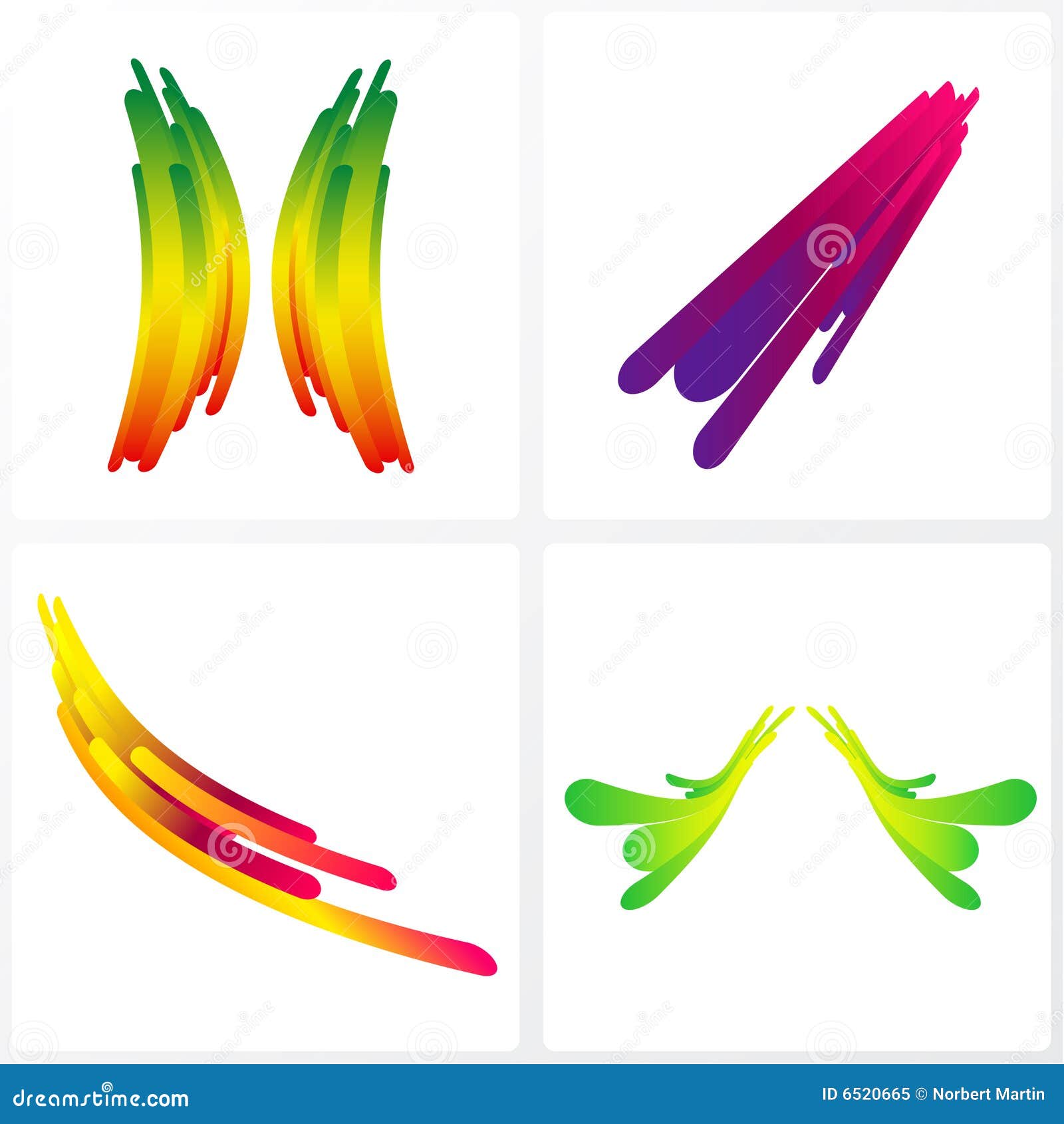 Colorful design elements stock vector. Illustration of blank - 6520665