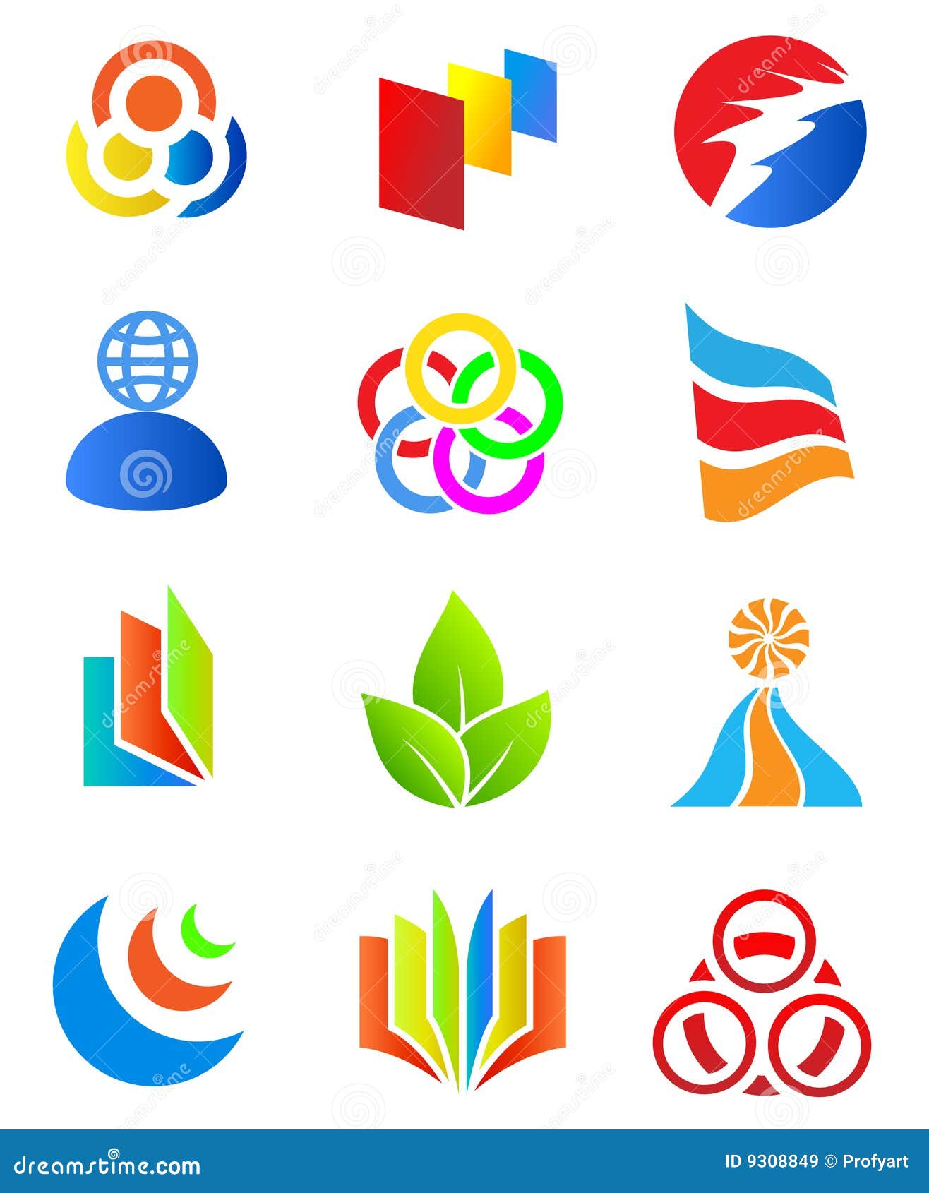 Colorful design elements. stock vector. Illustration of computer - 9308849