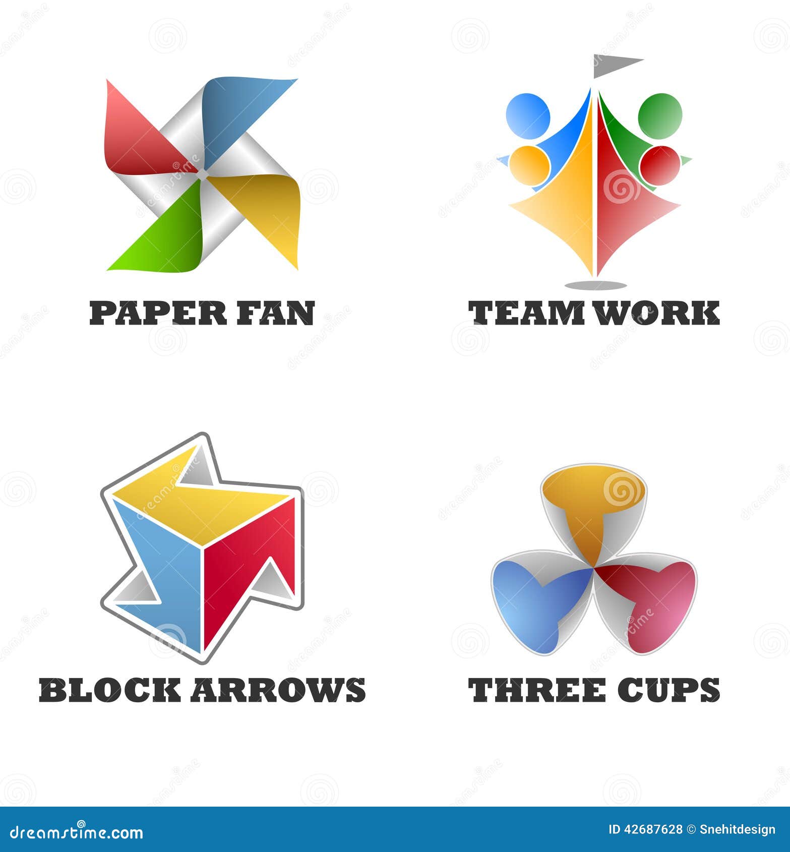 Colorful design elements stock vector. Illustration of elements - 42687628