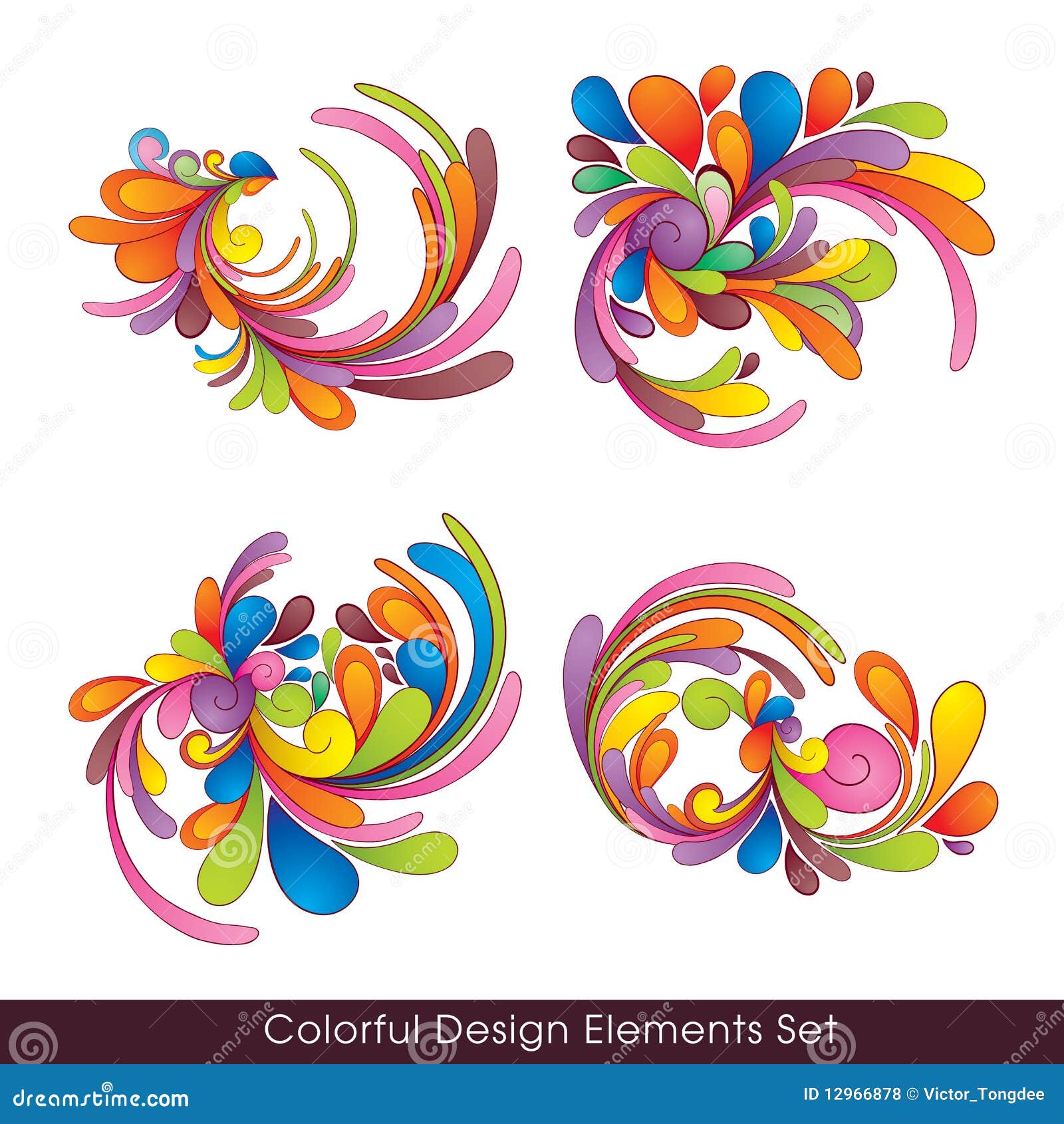 Colorful_design_elements_set Ilustración del Vector - Ilustración de ...
