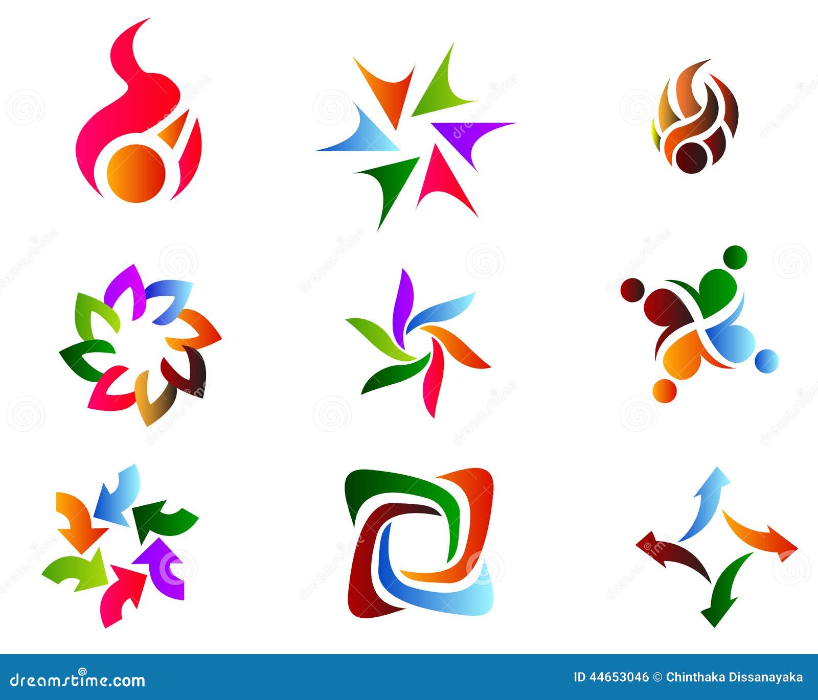 Colorful design elements stock illustration. Illustration of business ...
