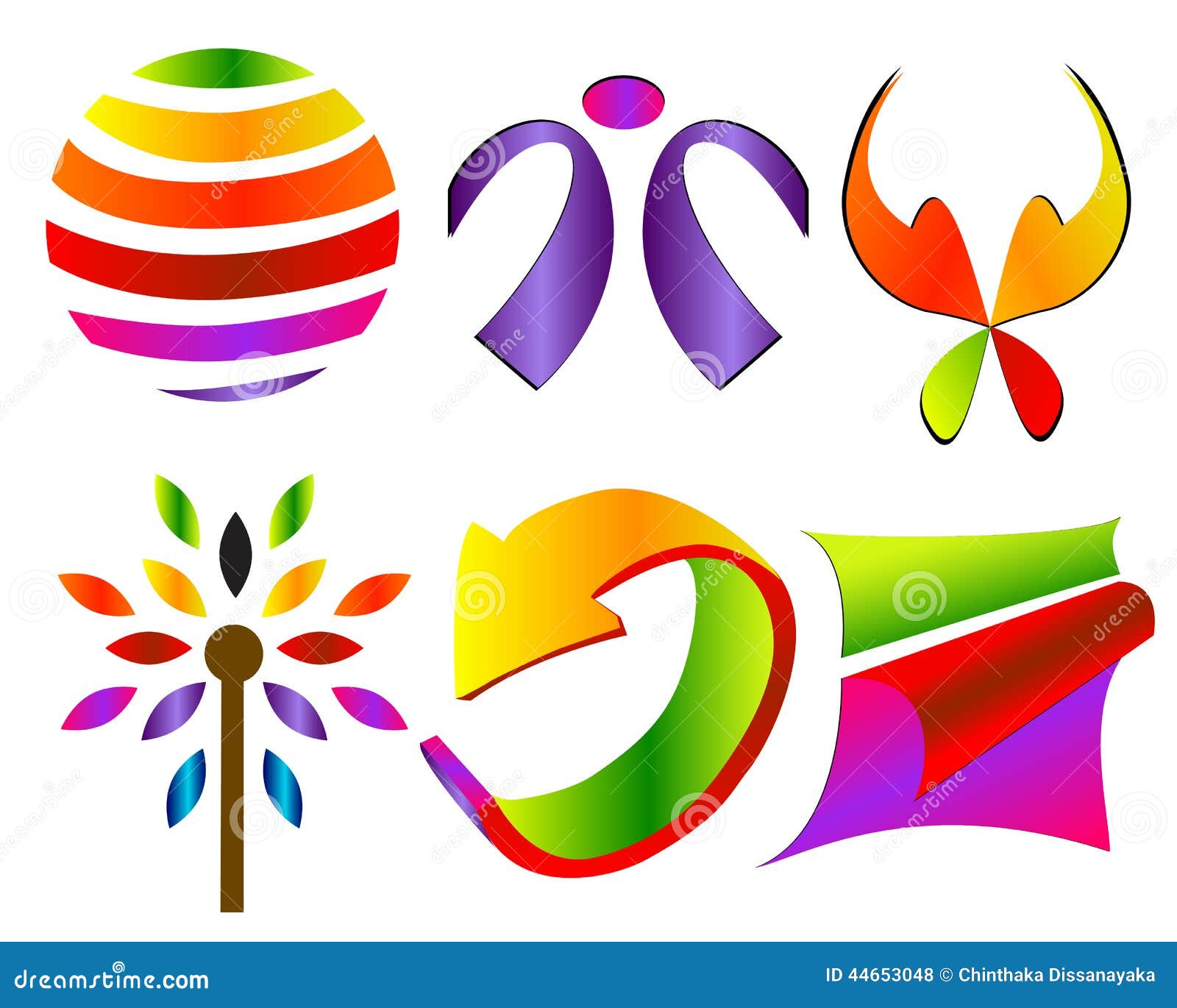 Colorful design elements stock illustration. Illustration of card ...