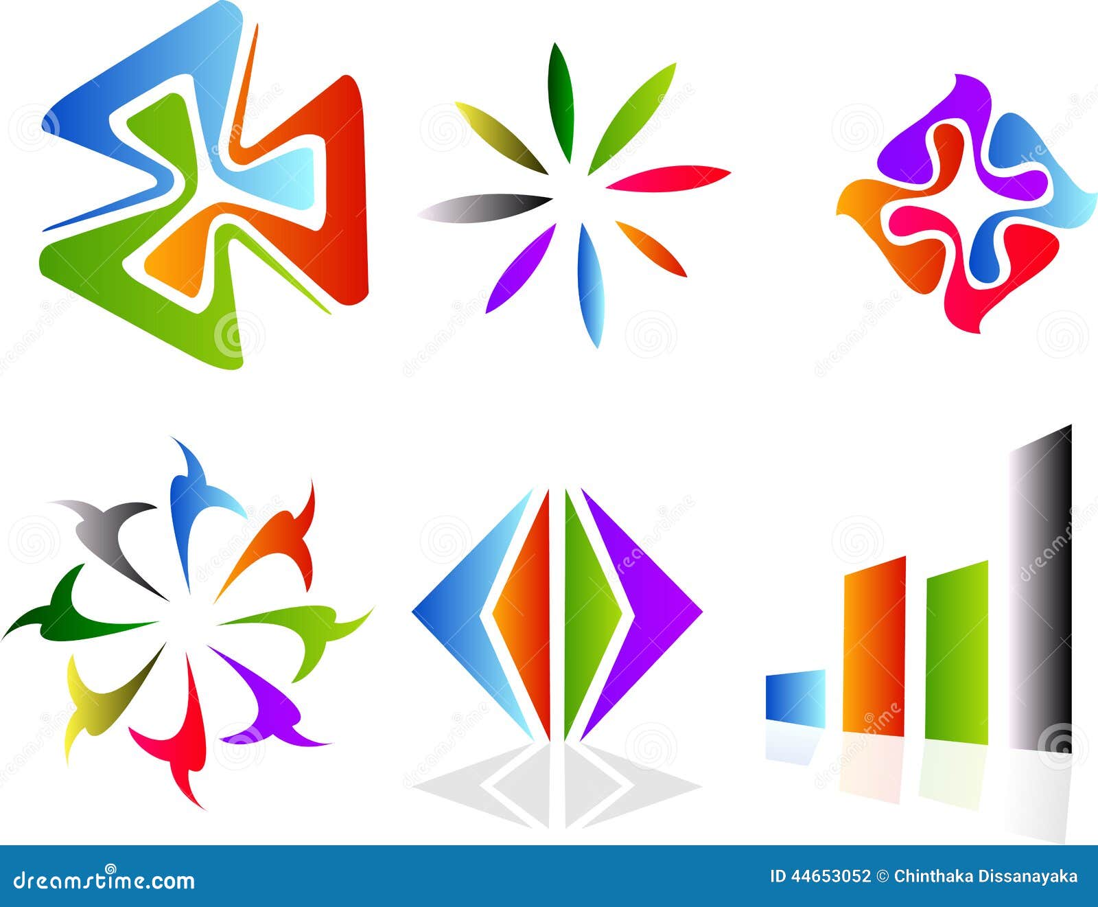 Colorful design elements stock illustration. Illustration of grey ...