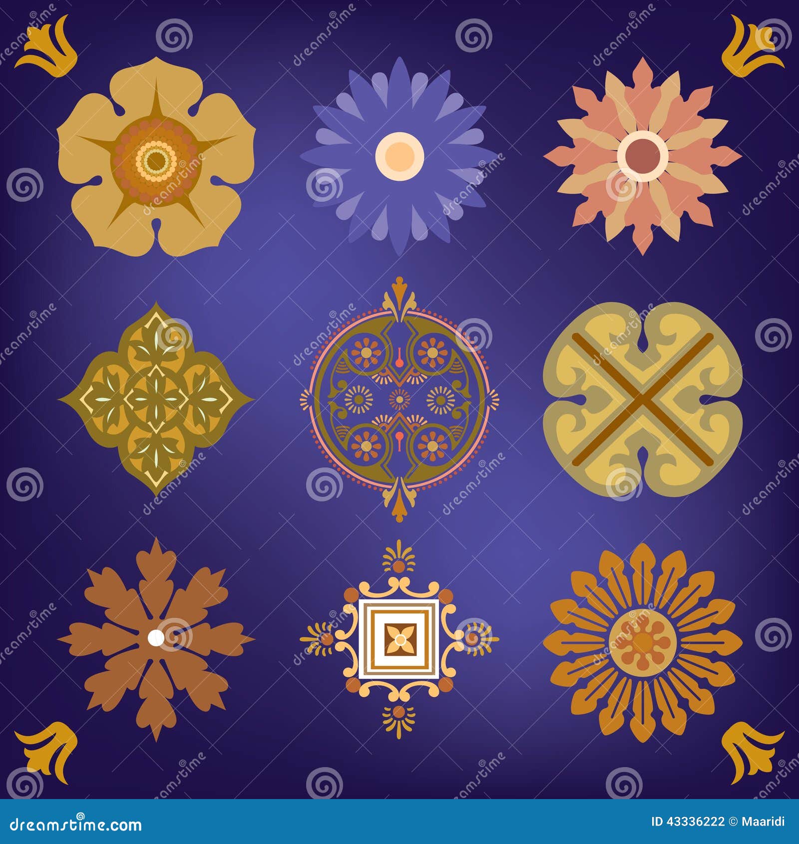 Colorful design elements stock vector. Illustration of decorative ...