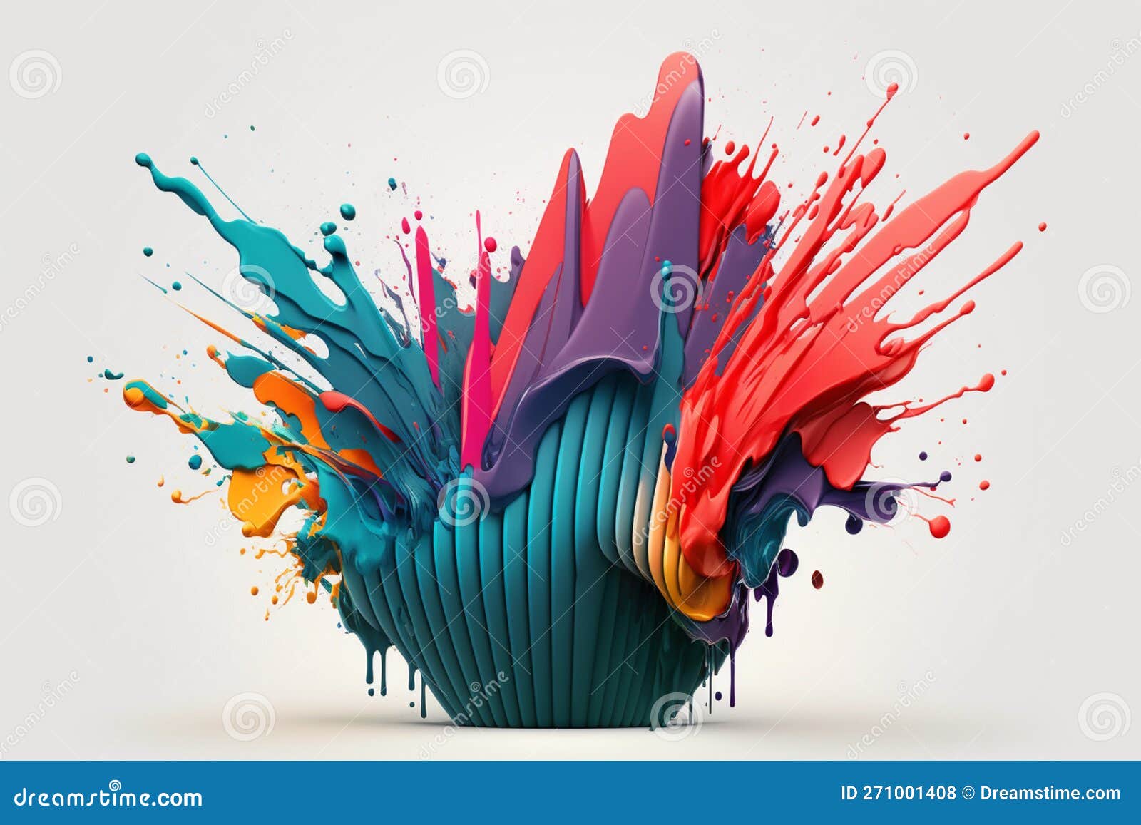 This Colorful Design Features a Rainbow Wave and Multicolor Paint ...