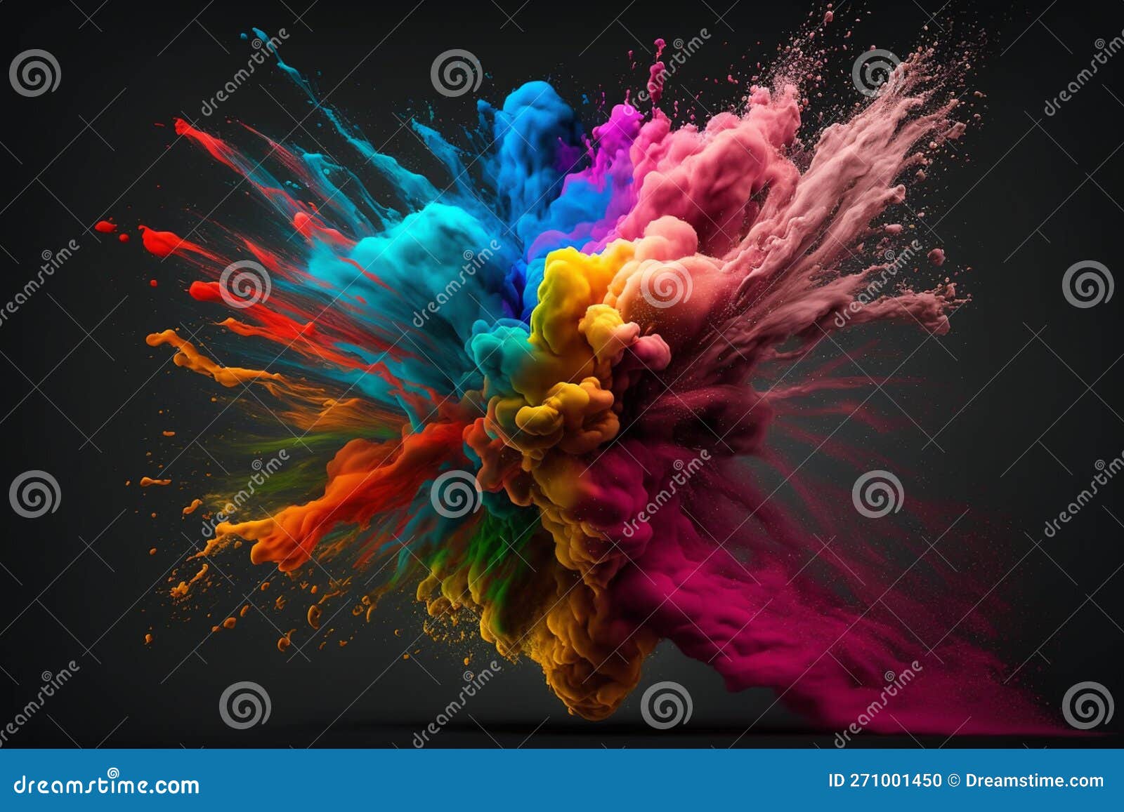 This Colorful Design Features a Rainbow Wave and Multicolor Paint ...