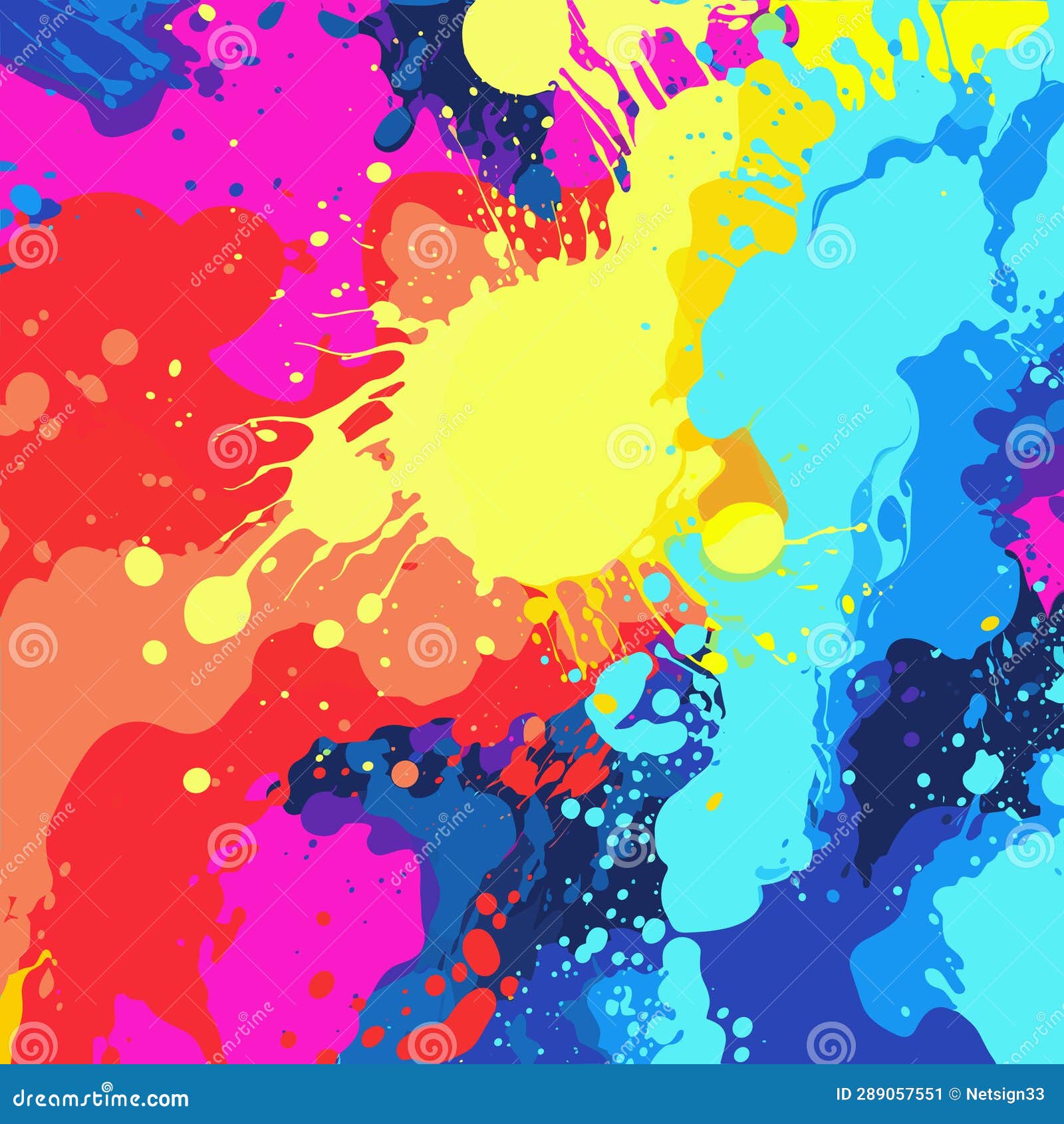 A Colorful Design with Paint Splashed on it Stock Vector - Illustration ...