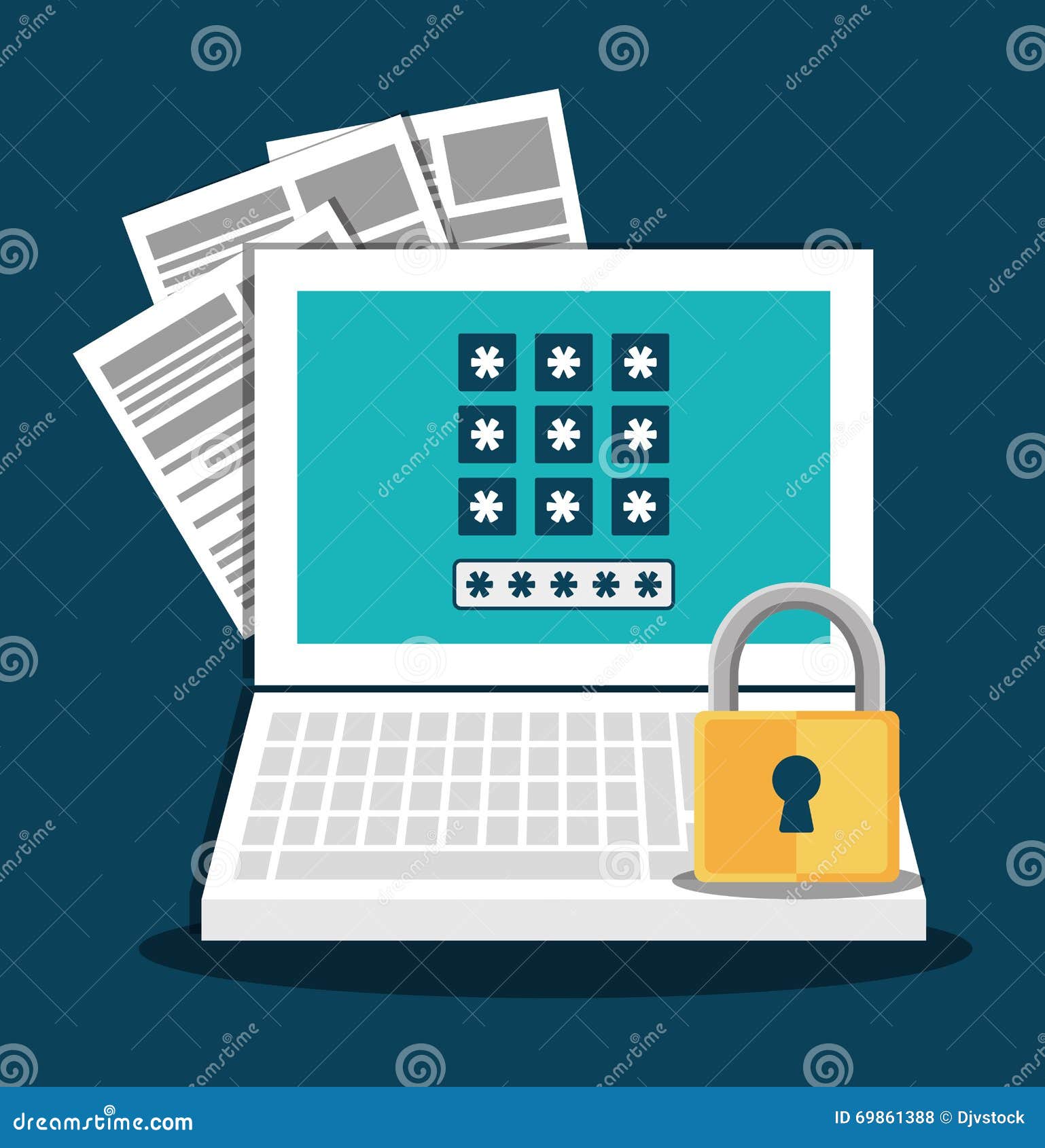 Colorful Design of Security System, Vector Illustration Stock Vector ...