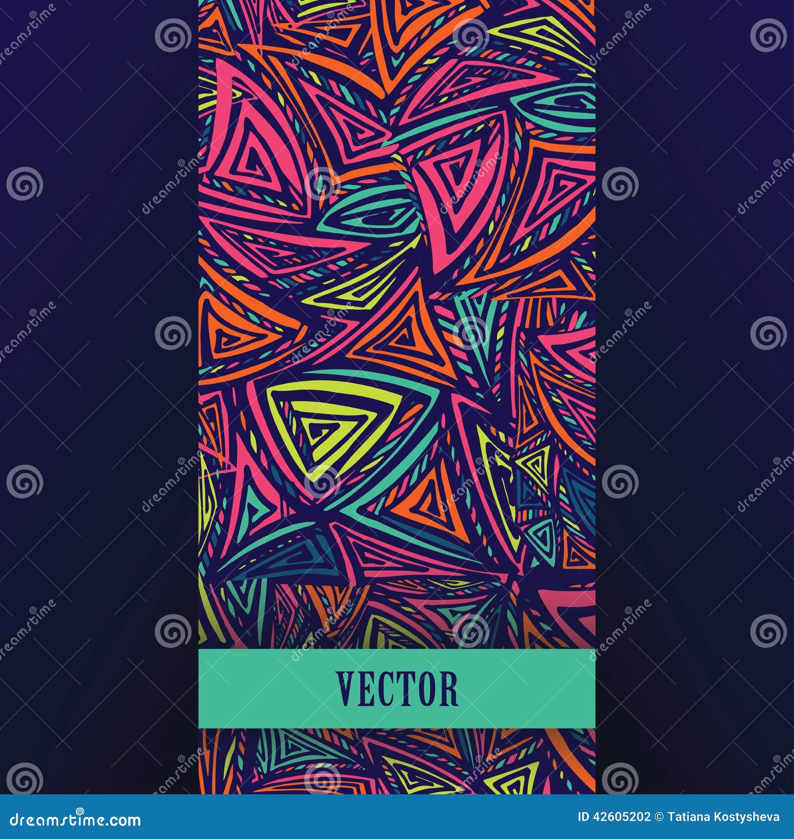 Colorful Design Template with Abstract Triangles Stock Vector ...