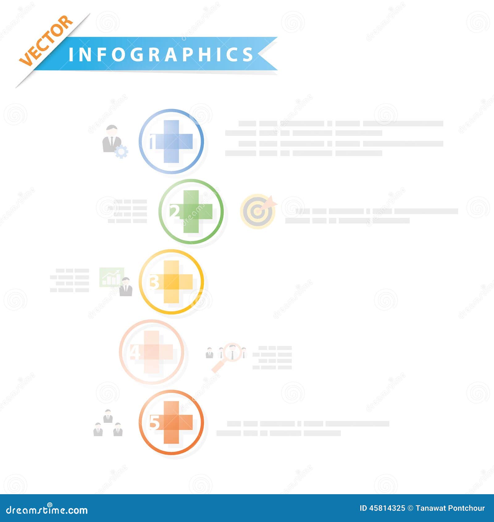 Colorful Design for Workflow Layout Stock Illustration - Illustration ...