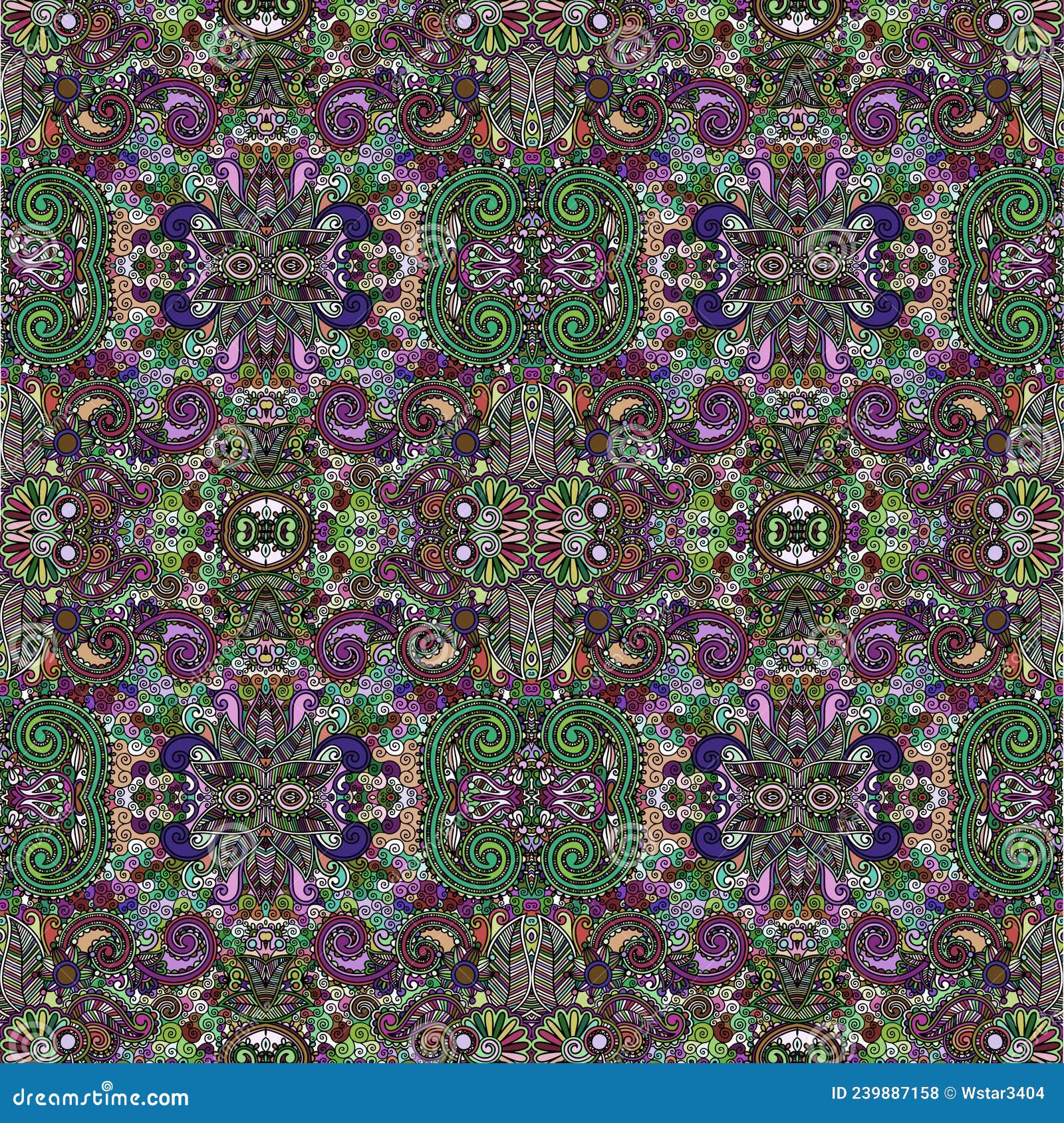 Colorful Designer Carpet Pattern Vector Illustration Stock Vector ...