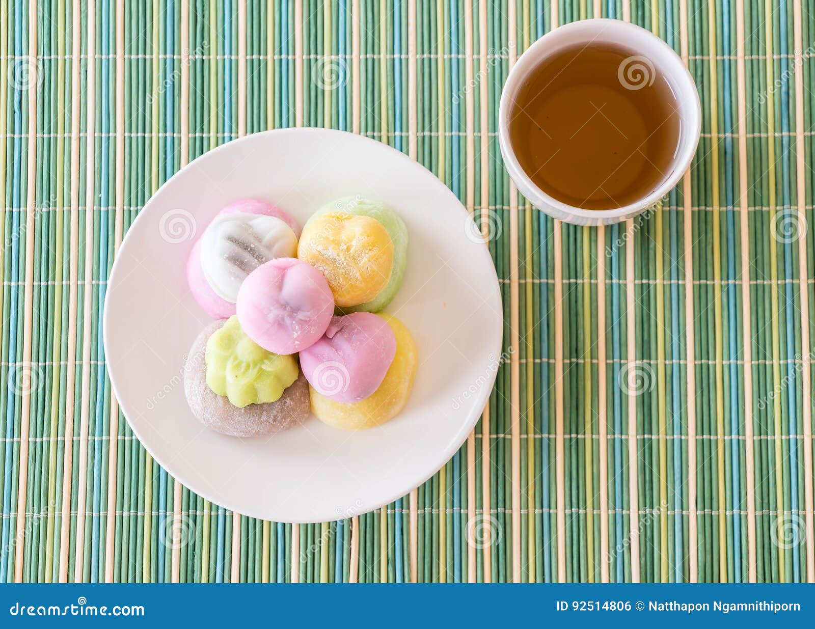 Colorful dessert mochi stock photo. Image of cream, appetizer - 92514806