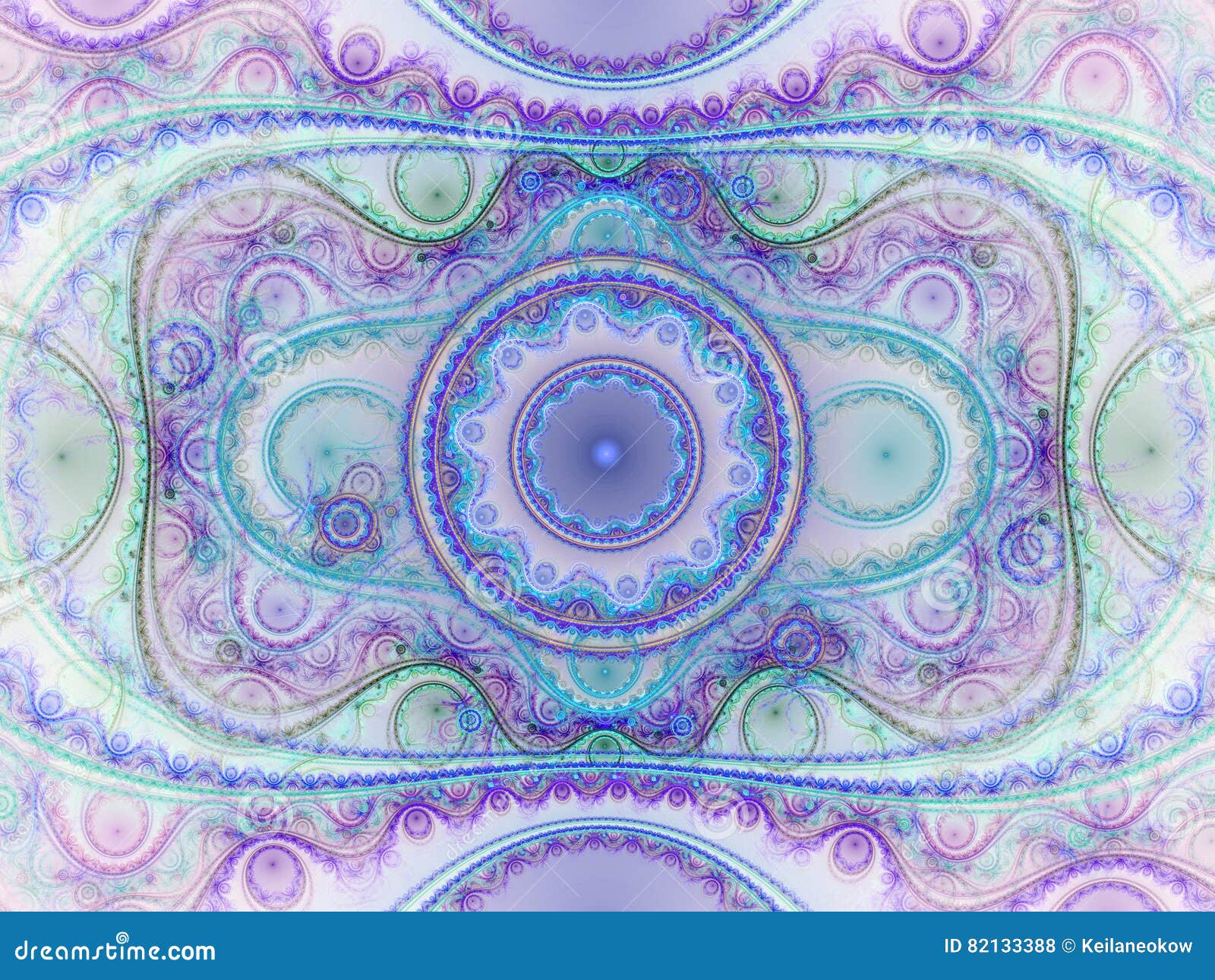 Colorful Detailed Fractal Clockwork Stock Illustration - Illustration ...