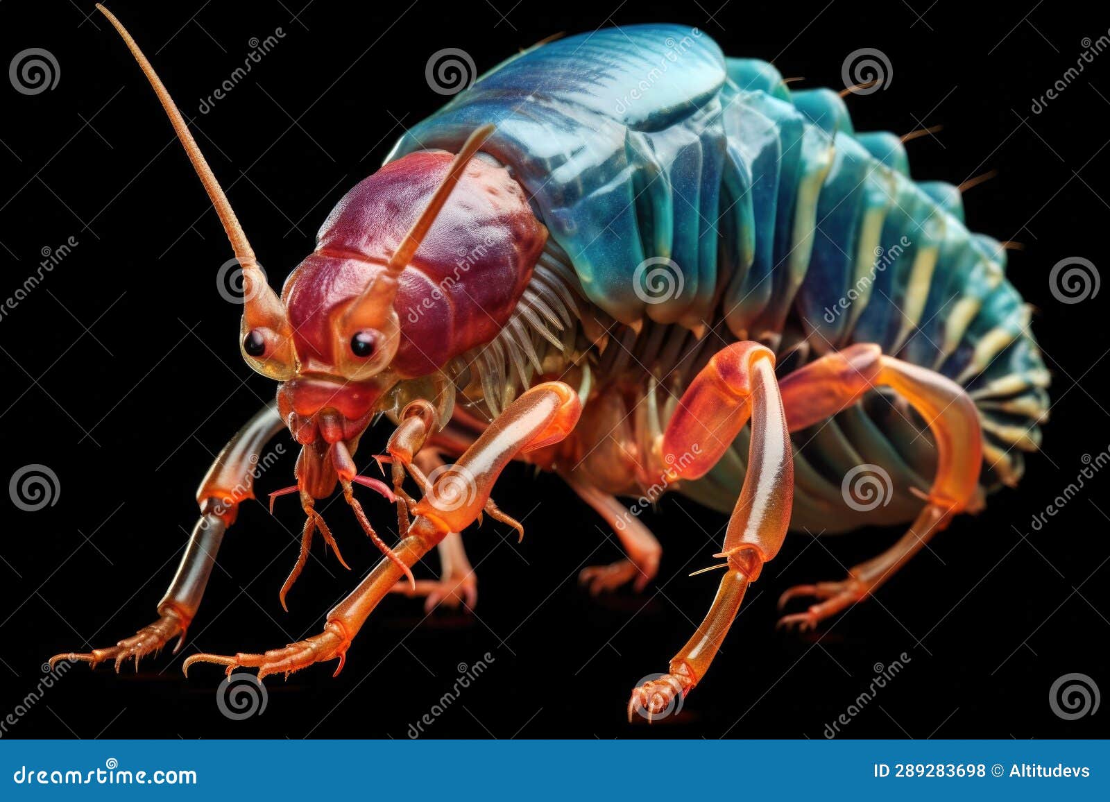 Colorful and Detailed View of a Fleas Exoskeleton Stock Photo - Image ...