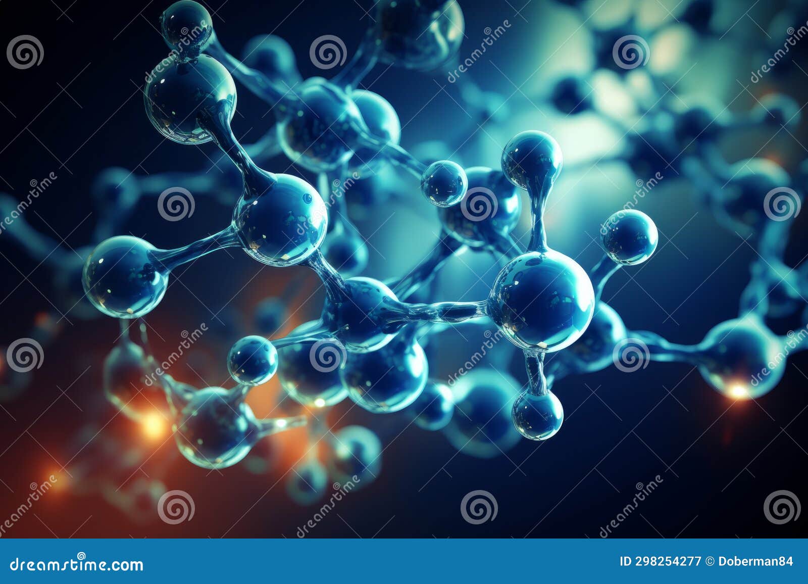Colorful Detailed View of Molecule. Scientific Image of Cell Membrane ...