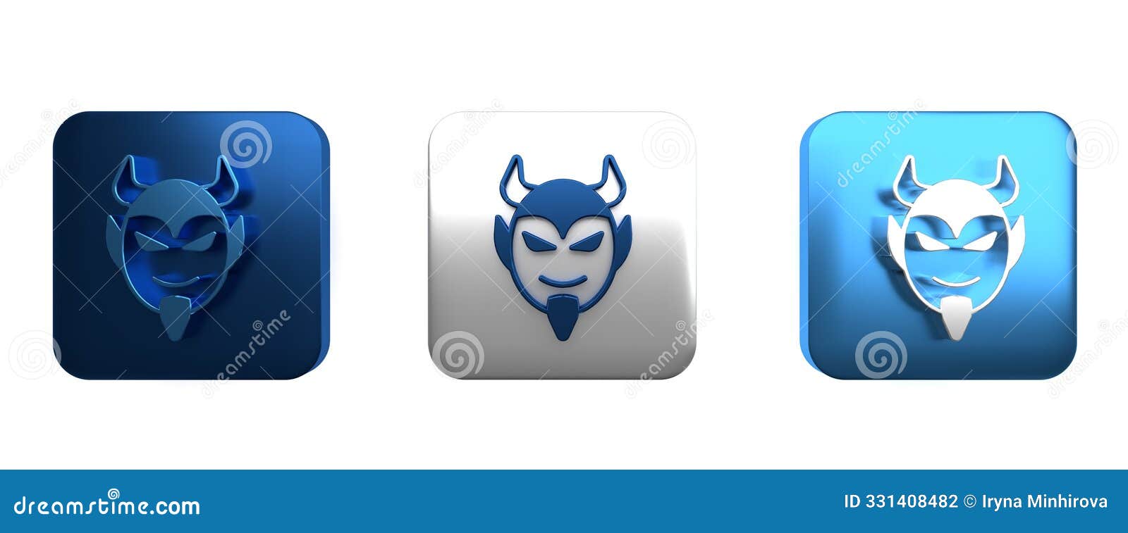 Red Colorful Devil Diablo Monster Mutant With Trident Cute Doodles ...