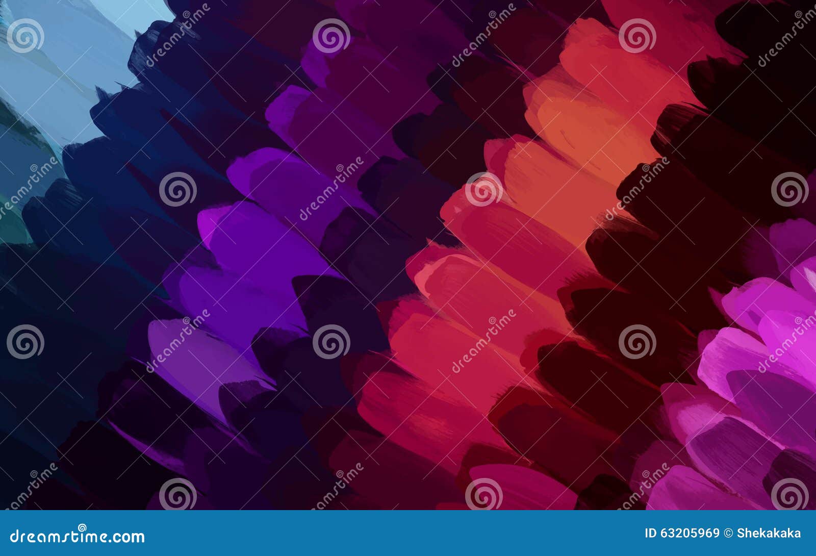Colorful Diagonal Brush Strokes Background Stock Illustration ...