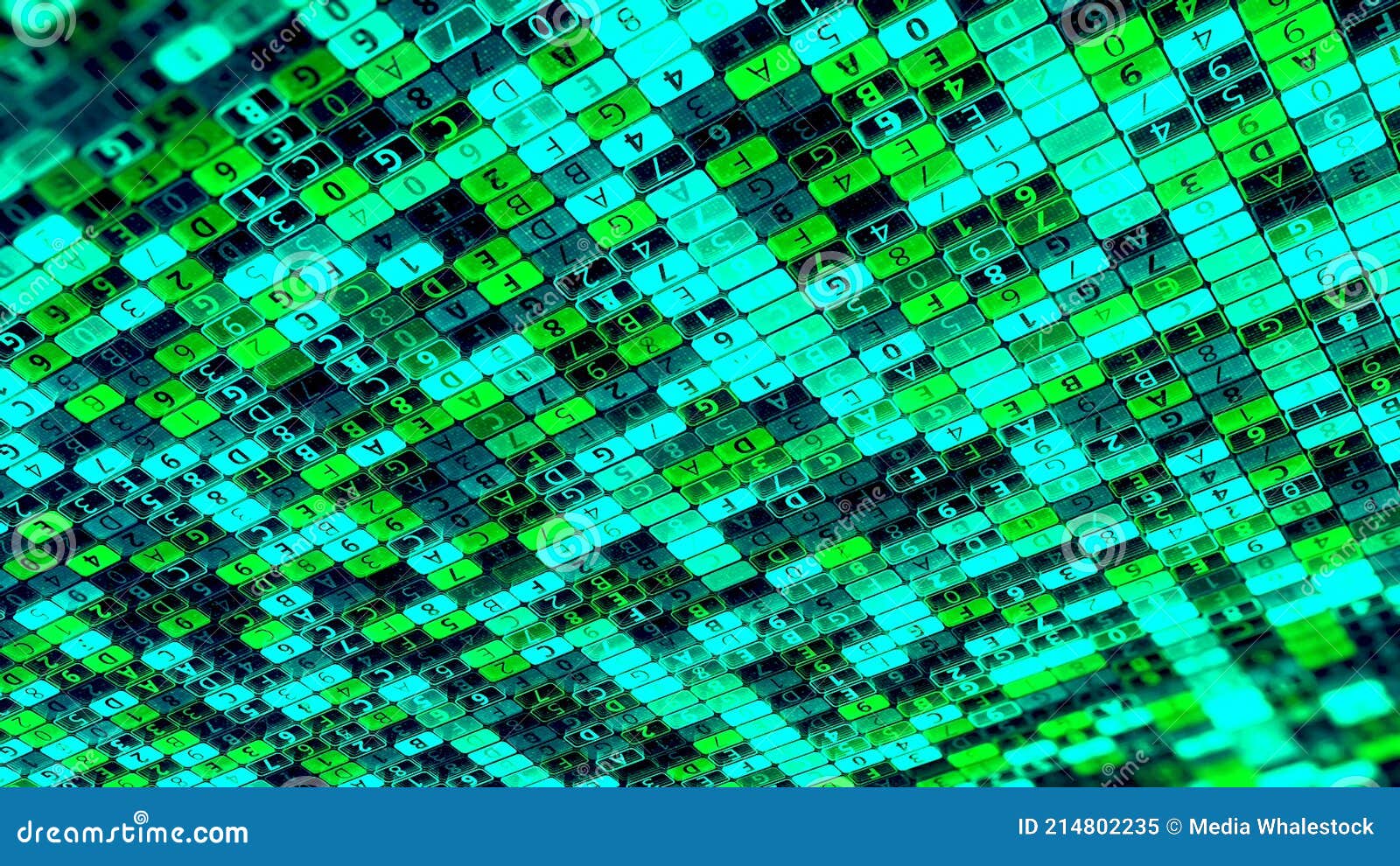 Abstract Hacking System Hacker Attack Broken Falling Binary Code Matrix Background With