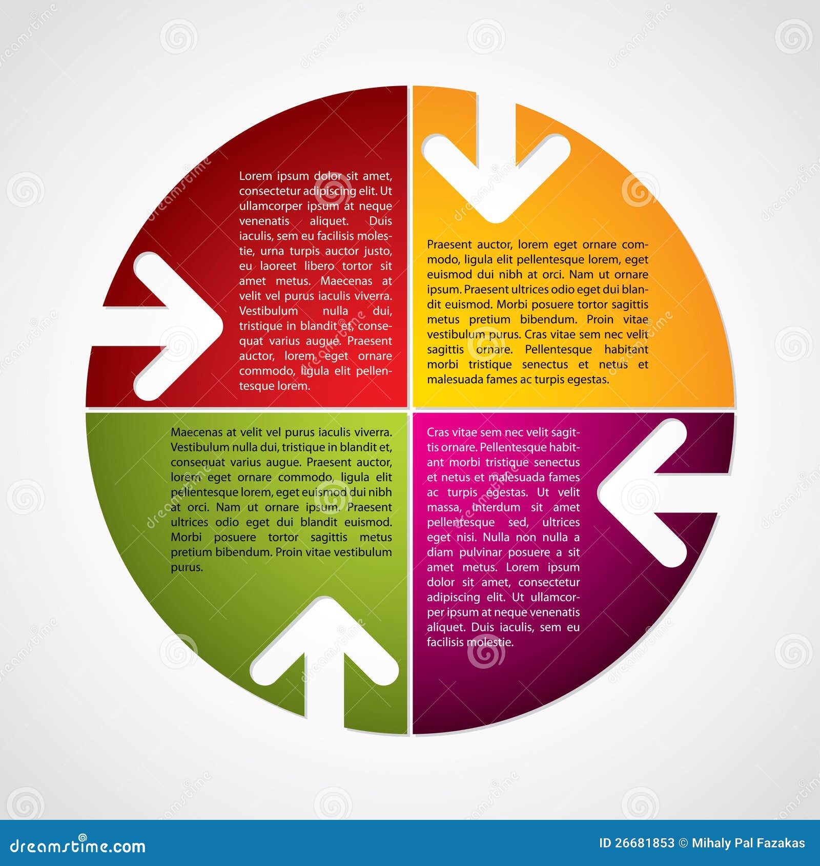 Colorful Diagram with Arrows Stock Vector - Illustration of graphic ...