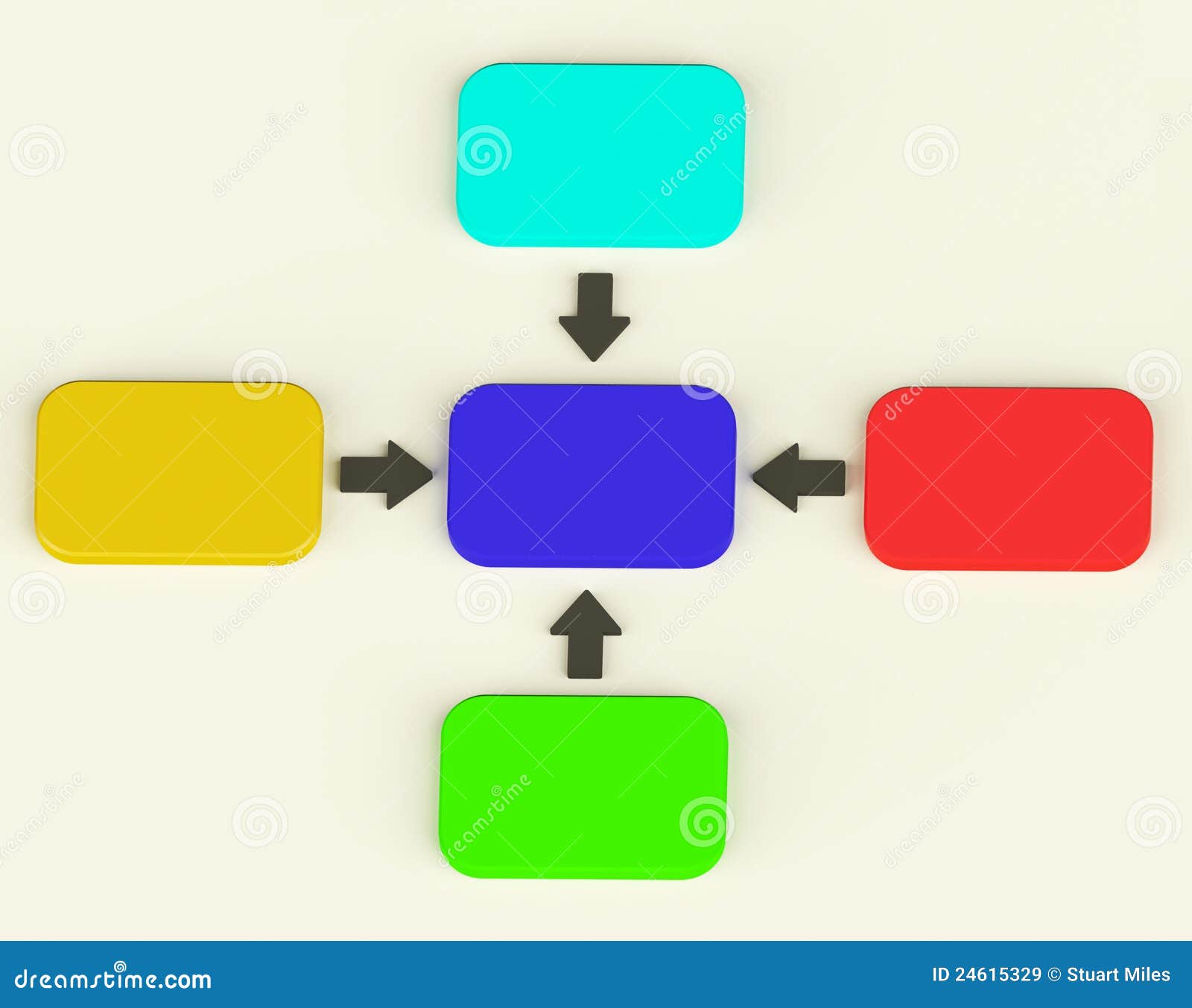 Colorful Diagram with Four Arrows Stock Illustration - Illustration of ...