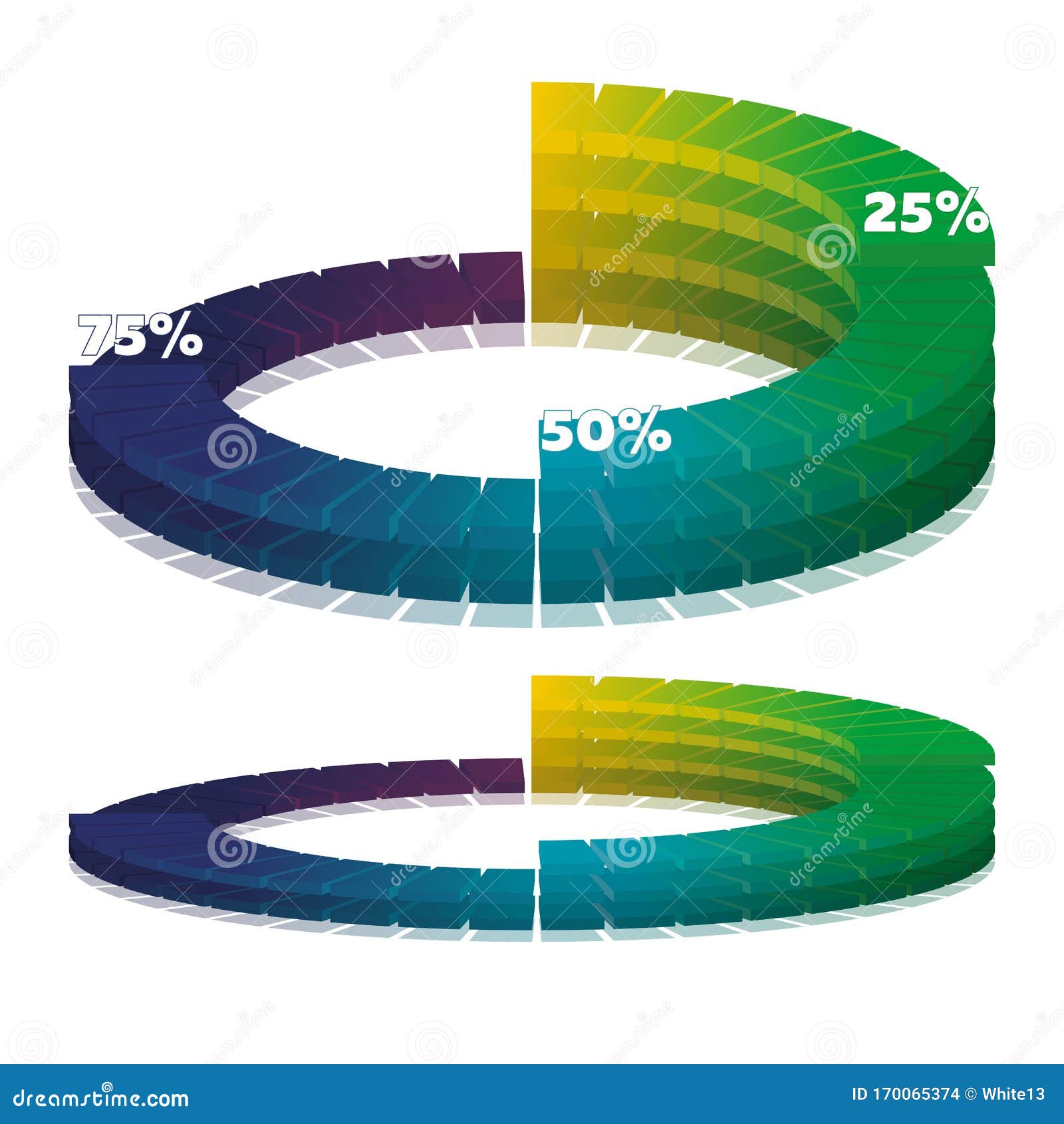 Colorful Diagramme from Segments. Vector Illustration Stock Vector ...