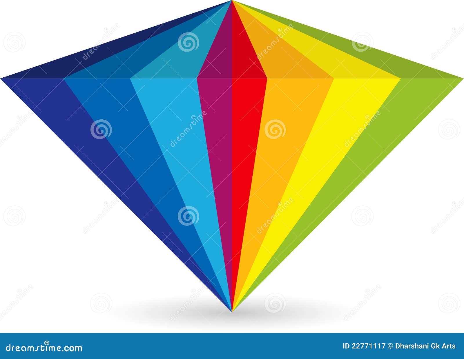 Colorful diamond logo stock vector. Illustration of curved - 22771117
