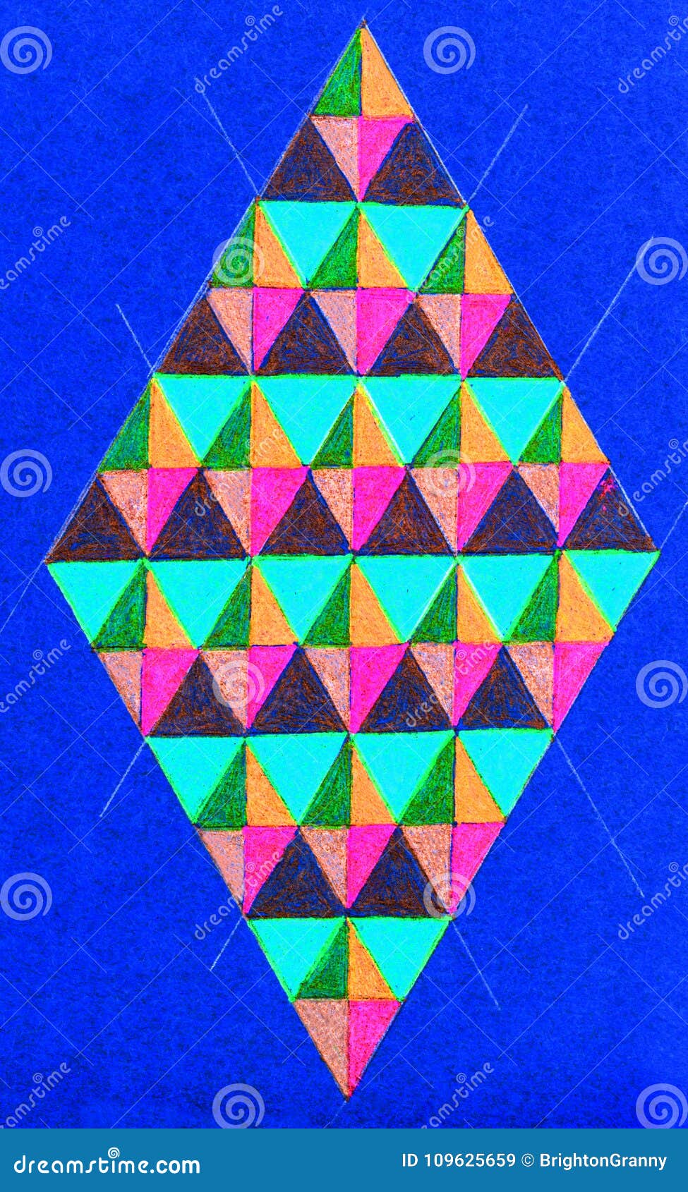 Colorful diamond shape stock image. Image of geometrical - 109625659