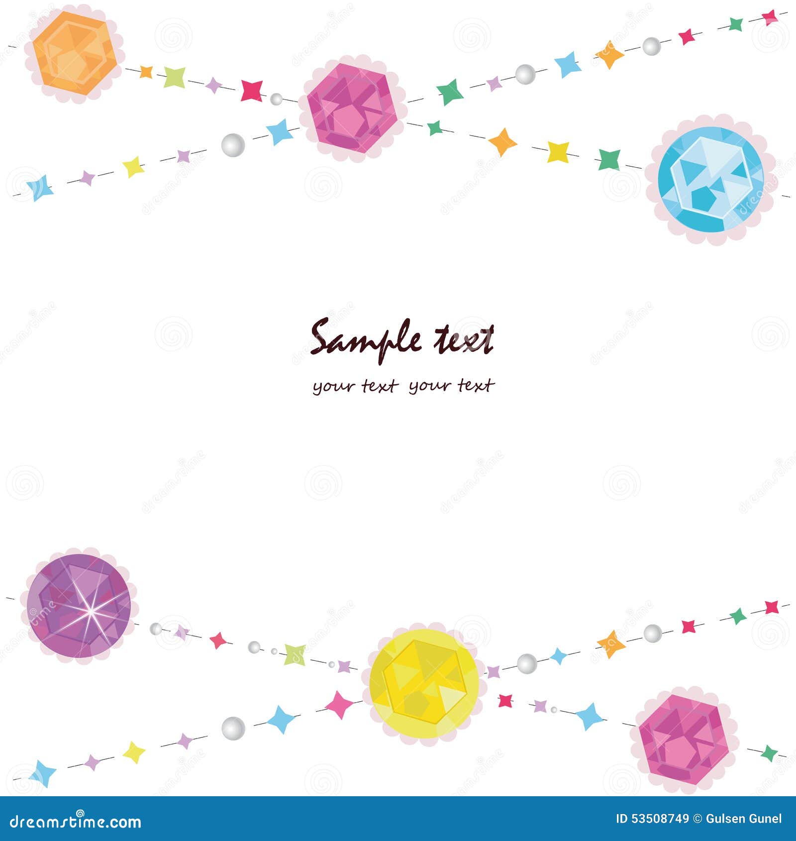 Colorful Diamonds Greeting Card Vector Background Stock Vector ...