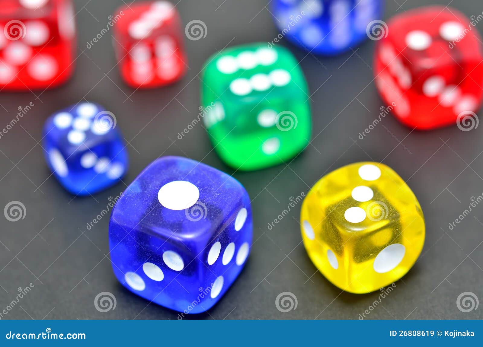 Colorful dice stock image. Image of games, black, color - 26808619
