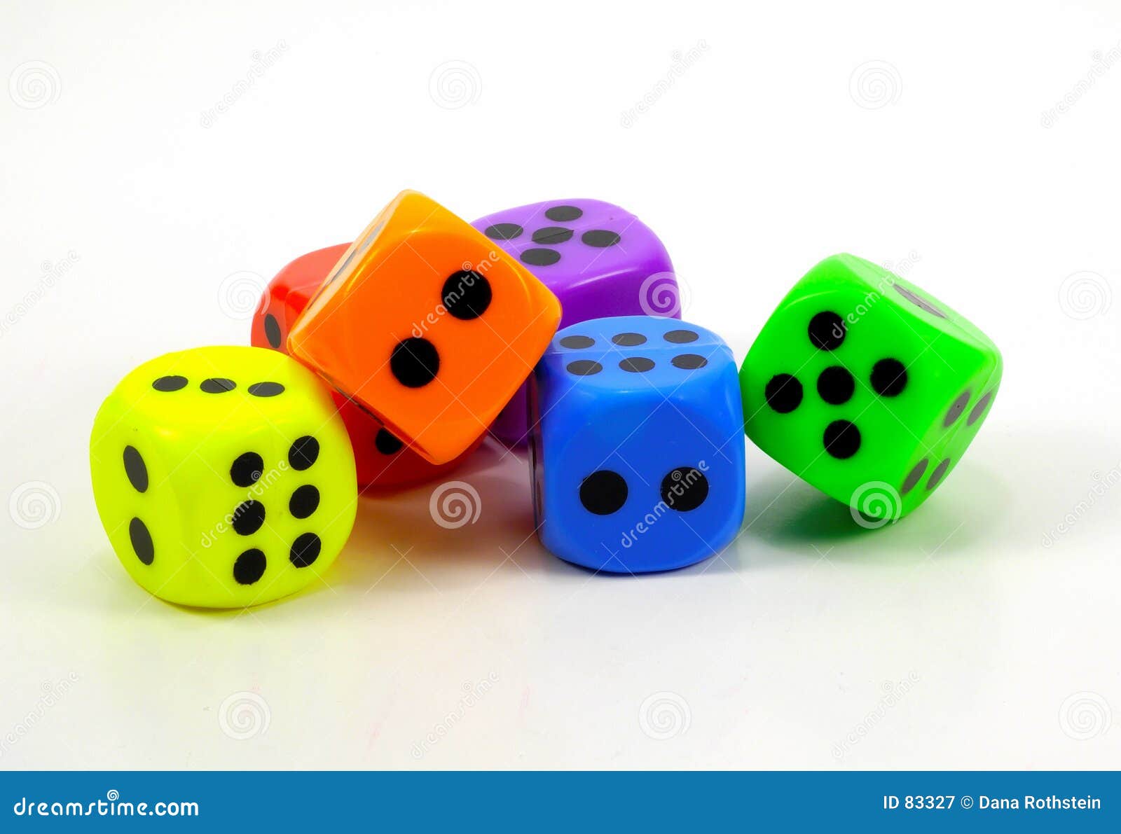 Colorful Dice stock image. Image of vegas, blue, yellow - 83327
