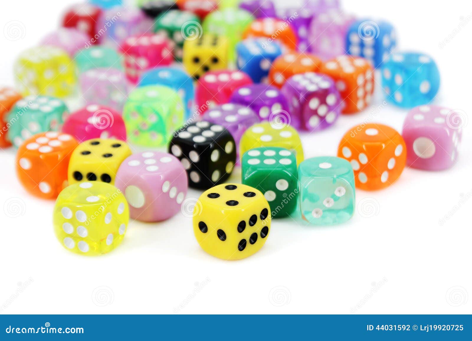 Colorful Dice Set stock photo. Image of close, black - 44031592