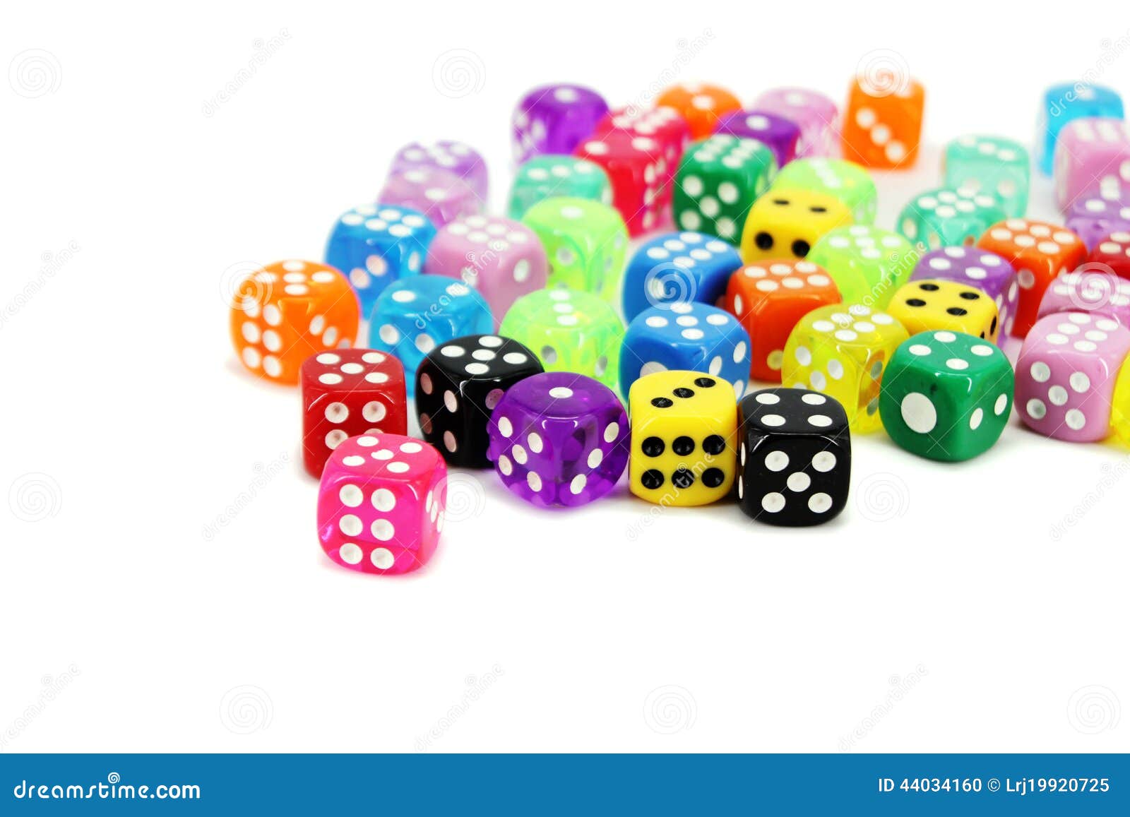 Colorful Dice Set stock photo. Image of numbers, clip - 44034160