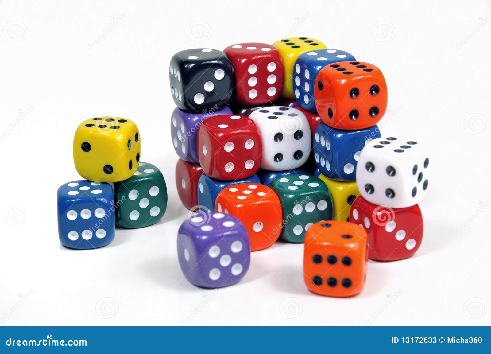 Colorful dices stock image. Image of poker, opportunity - 13172633