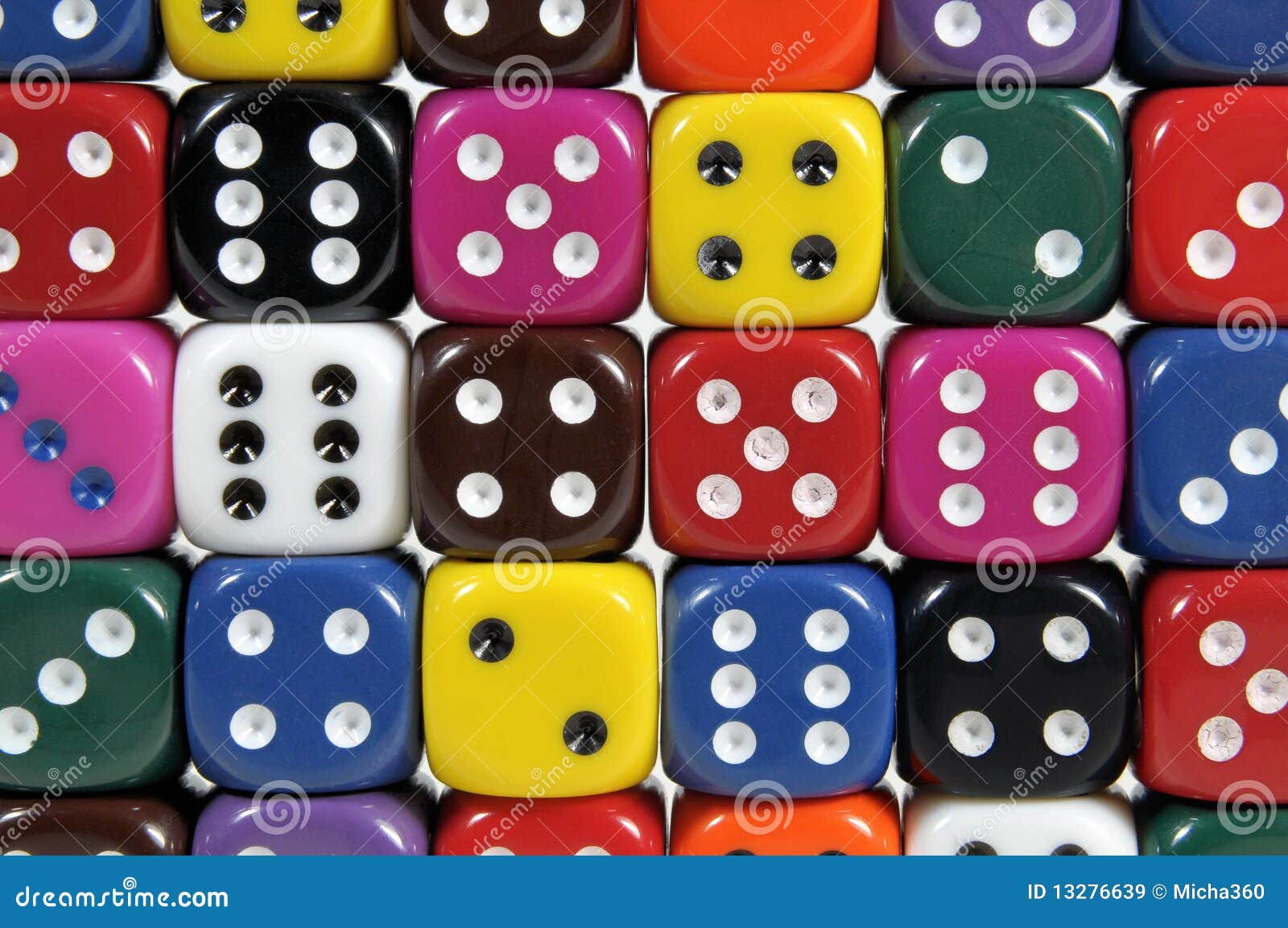 Colorful dices stock image. Image of luck, poker, risk - 13276639