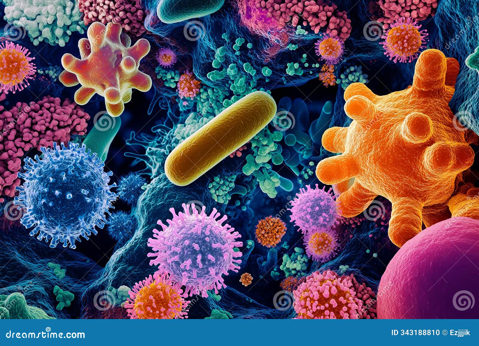 Microbes Under A Microscope Royalty-Free Stock Photo | CartoonDealer ...