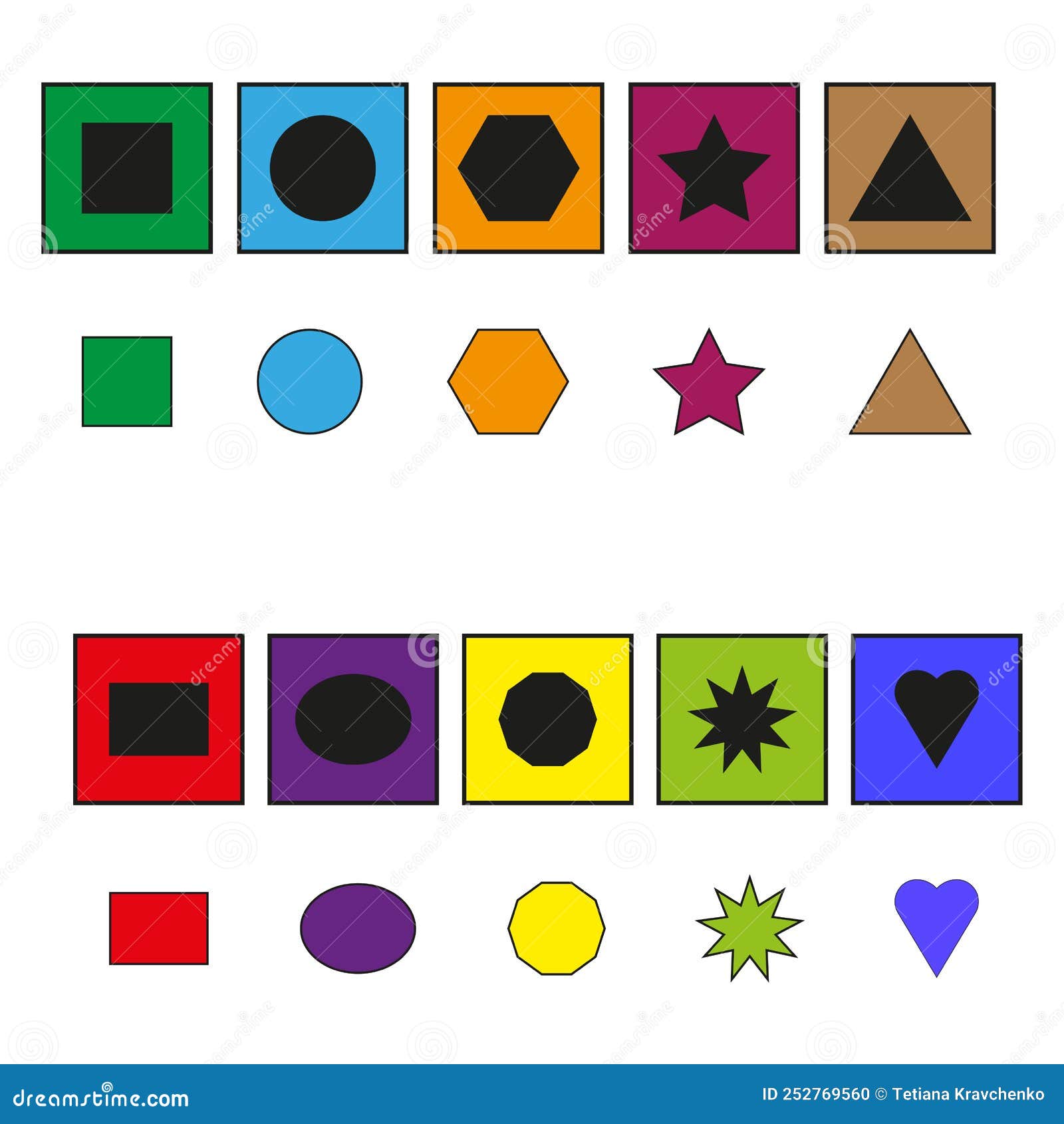 Colorful Different Flat Figures. Vector Illustration. Stock Image Stock ...