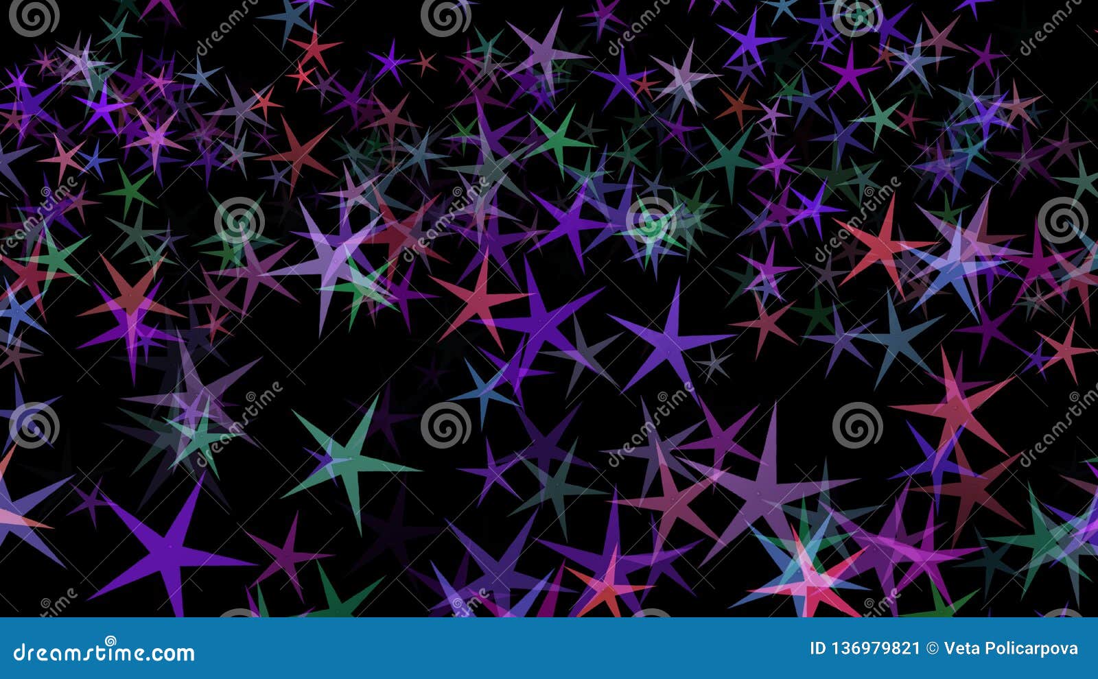 Background of Multi-colored Stars. Abstract Background Pattern Stock ...