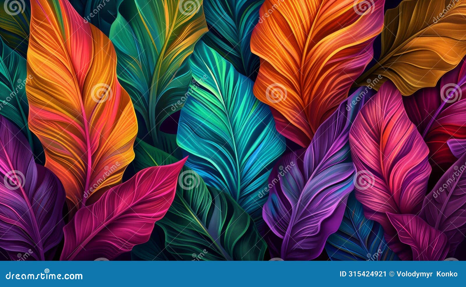 Colorful Digital Art of Abstract Feathers Stock Image - Image of ...