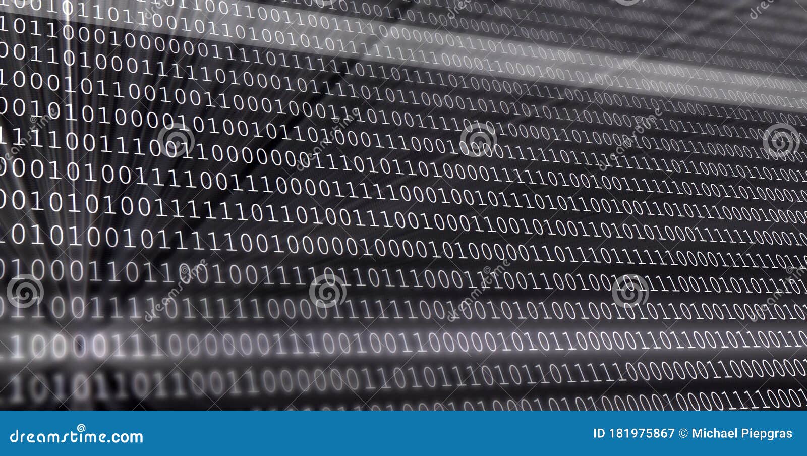 Colorful Digital Binary Data Digits and Streaming Binary Code ...