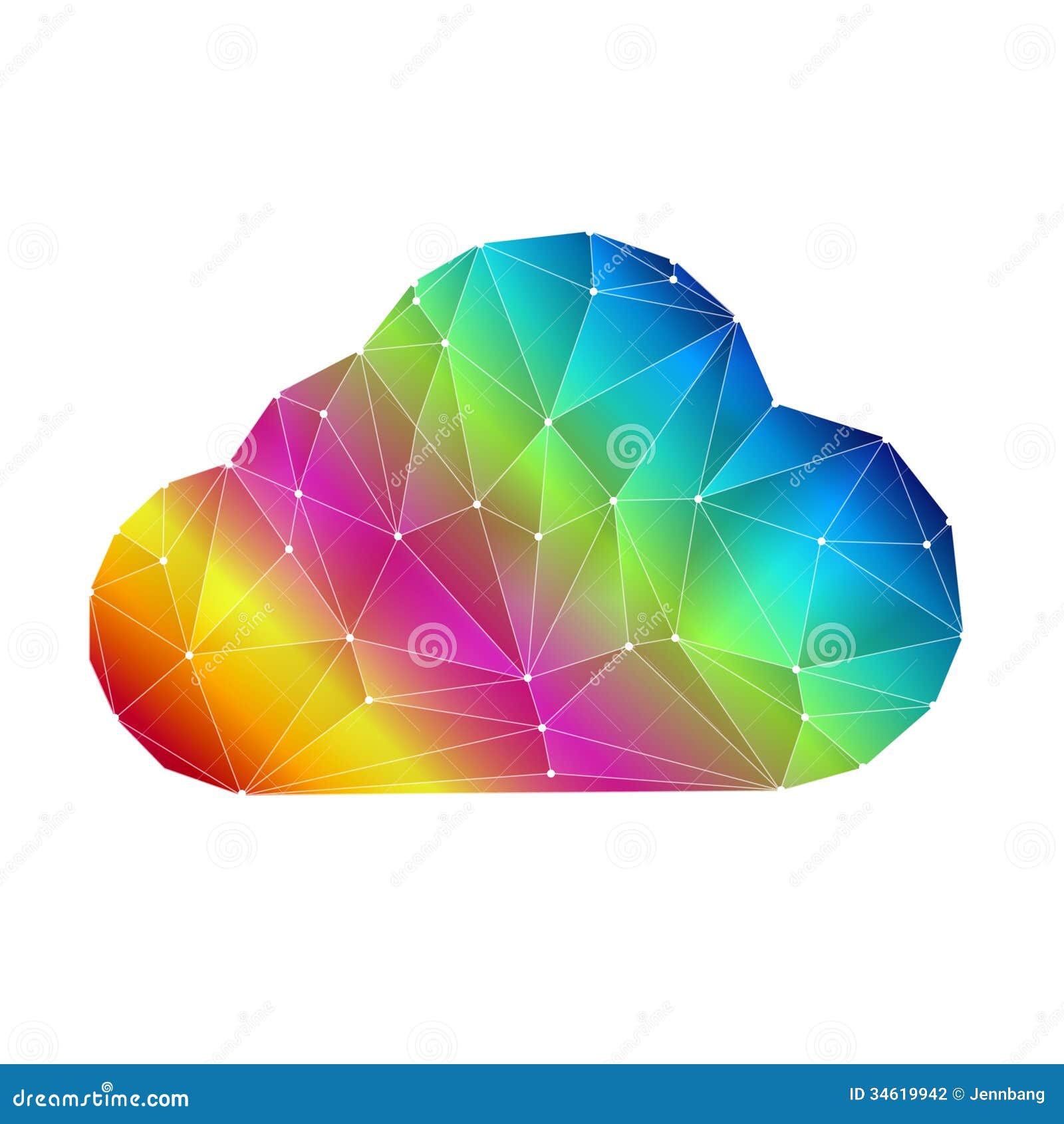 Colorful digital clouding stock illustration. Illustration of cloud ...