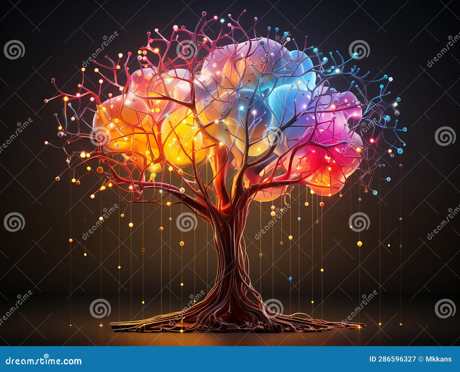 Digital human brain stock illustration. Illustration of digital - 286596327