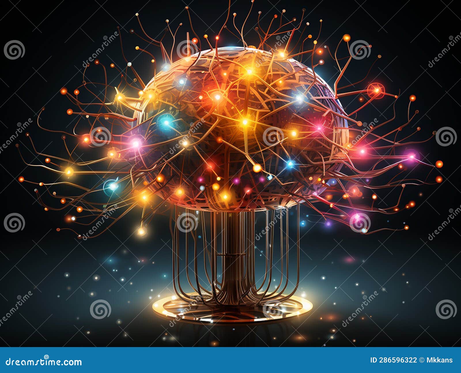 Digital human brain stock illustration. Illustration of conceptual ...