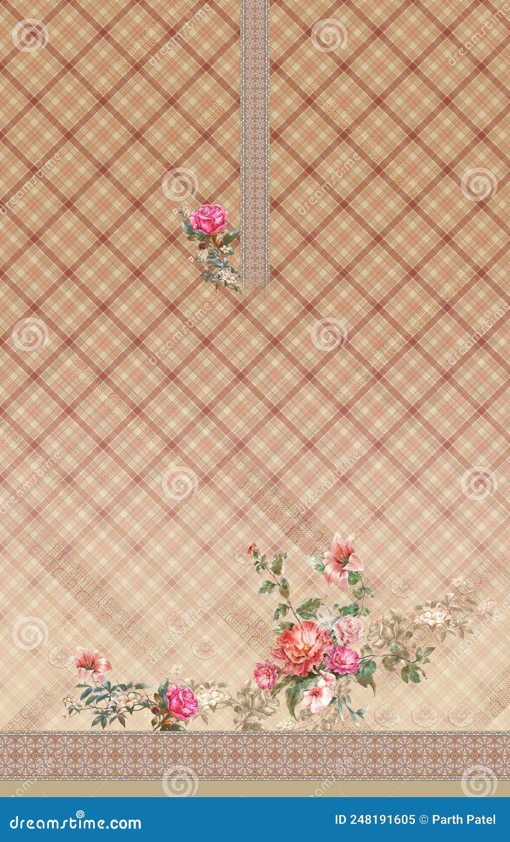 Colorful Digital Textile, Ready To Print Design for Digital Fabric ...