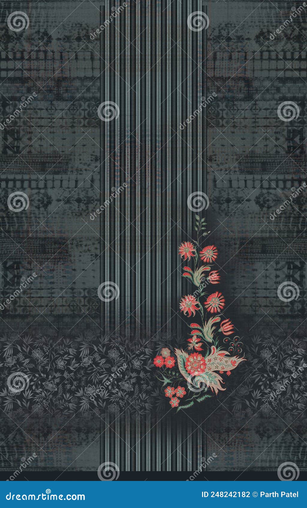 Colorful Digital Textile Ready To Print Design for Digital Fabric ...