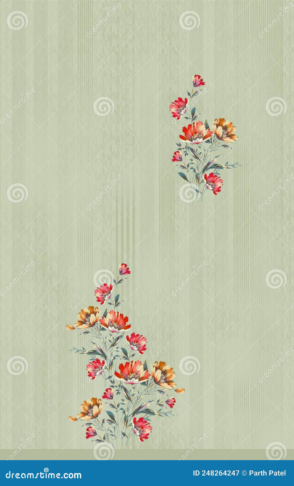 Colorful Digital Textile, Ready To Print Design for Digital Fabric ...