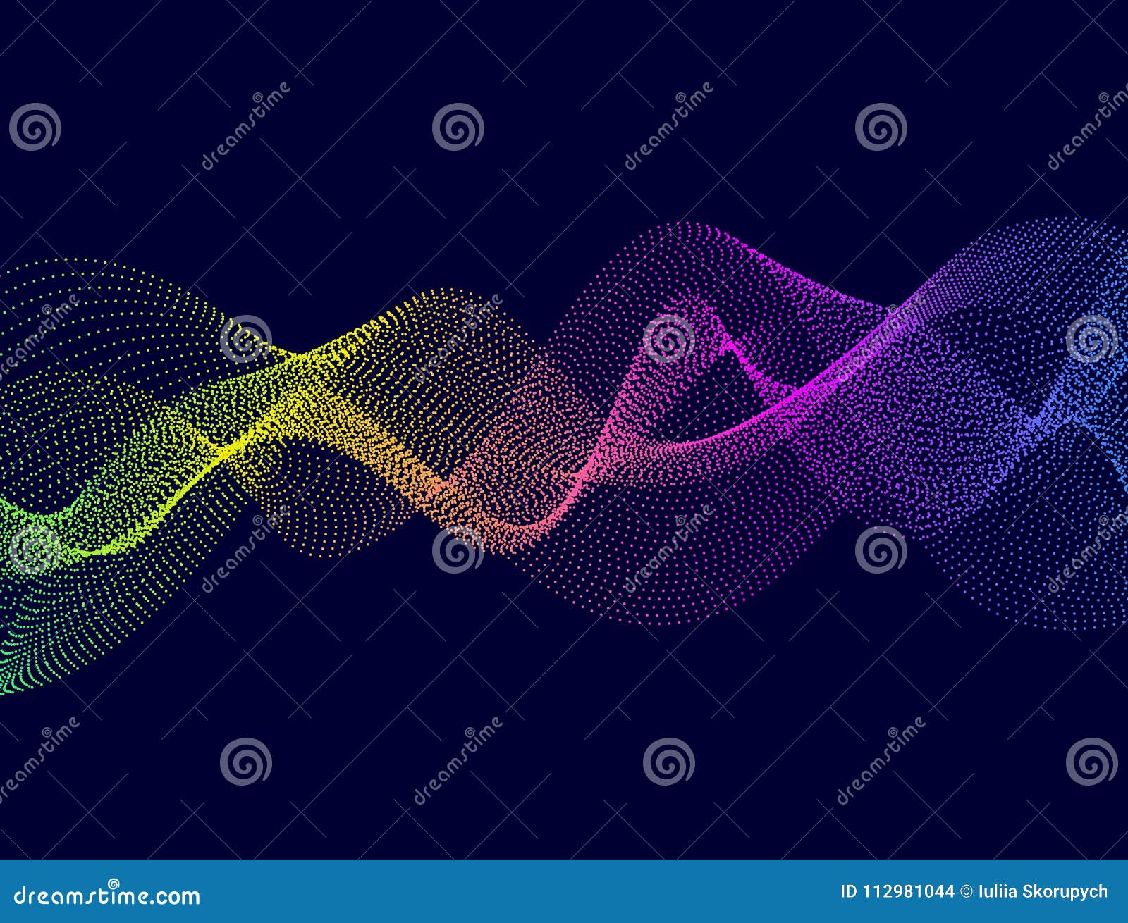 Colorful digital wave stock vector. Illustration of concept - 112981044