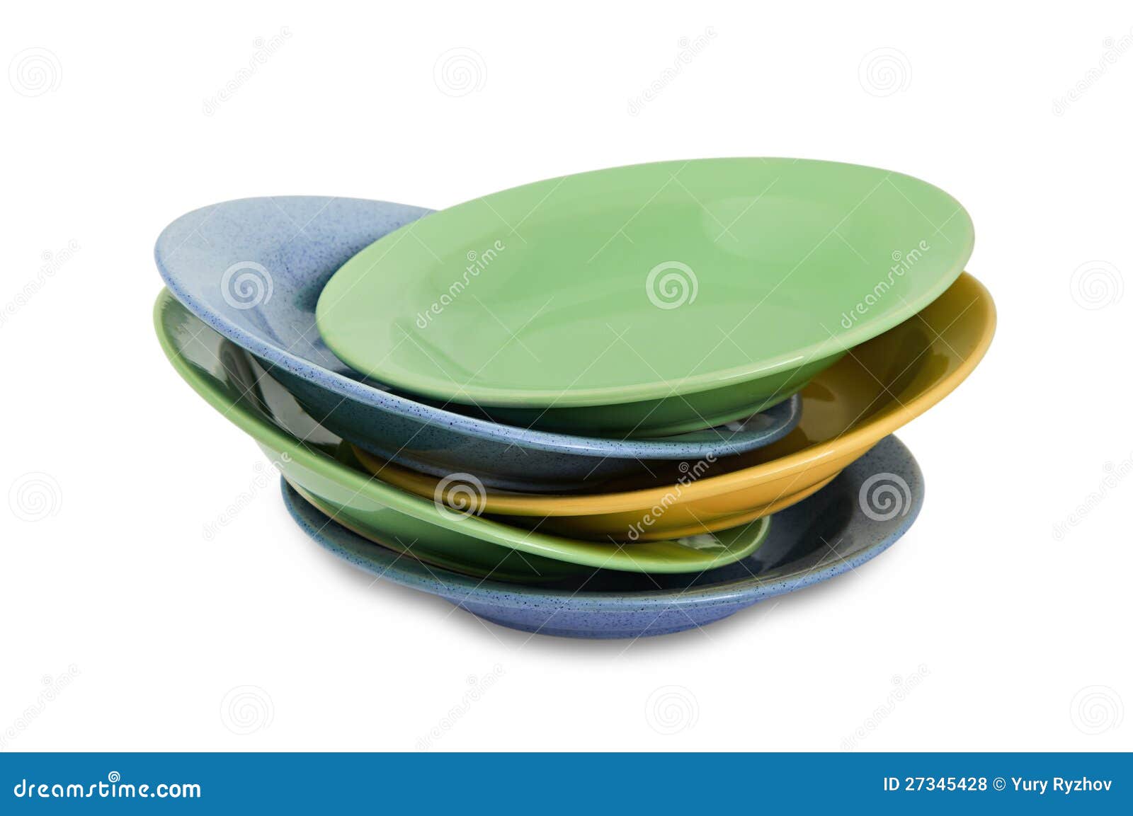 Colorful Dinner Plates stock photo. Image of clean, white - 27345428